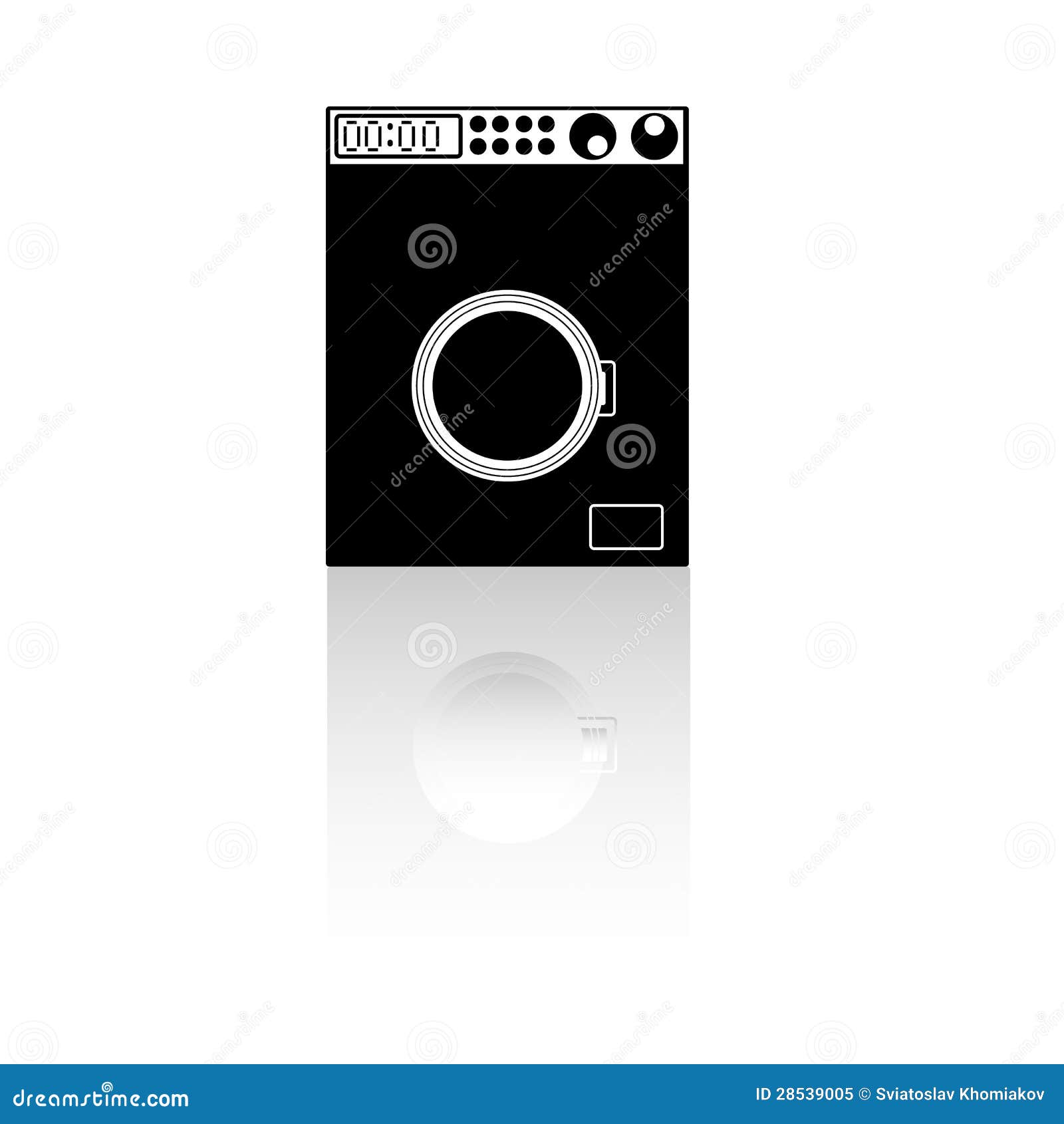 Silhouette Of Man Washing A Car Cartoon Vector | CartoonDealer.com ...