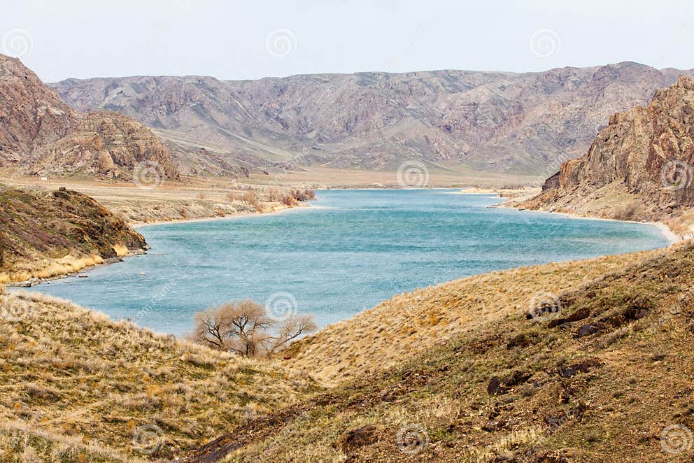 Ili river stock photo. Image of stream, rock, green, steppe - 27246730