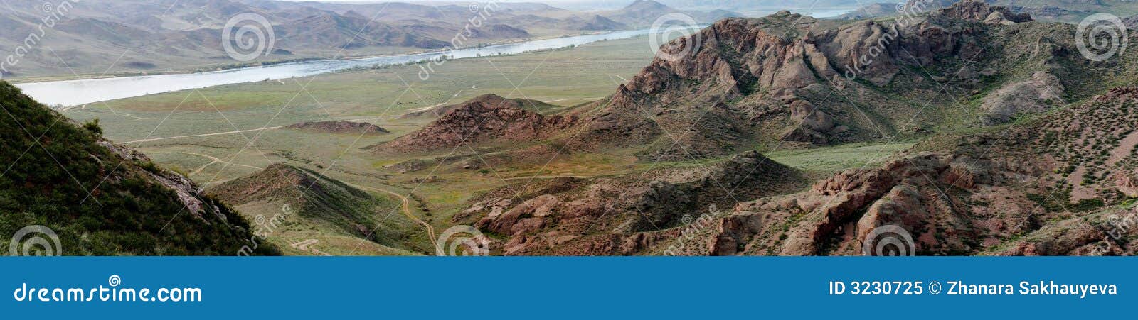 Ili River Valley, Kazakhstan Stock Image - Image of spring, road: 3230725