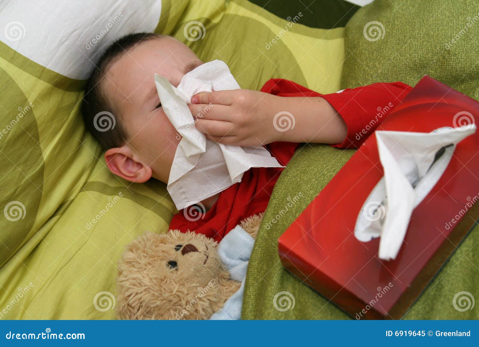 Ill child with catarrh stock image. Image of infect, children - 6919645