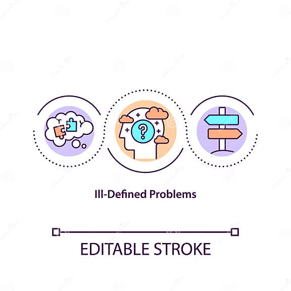 Ill-defined Problems Concept Icon Stock Vector - Illustration of ...