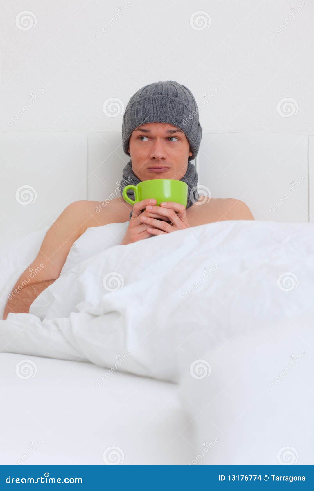 Ill man bed stock photo. Image of environment, adult - 13176774