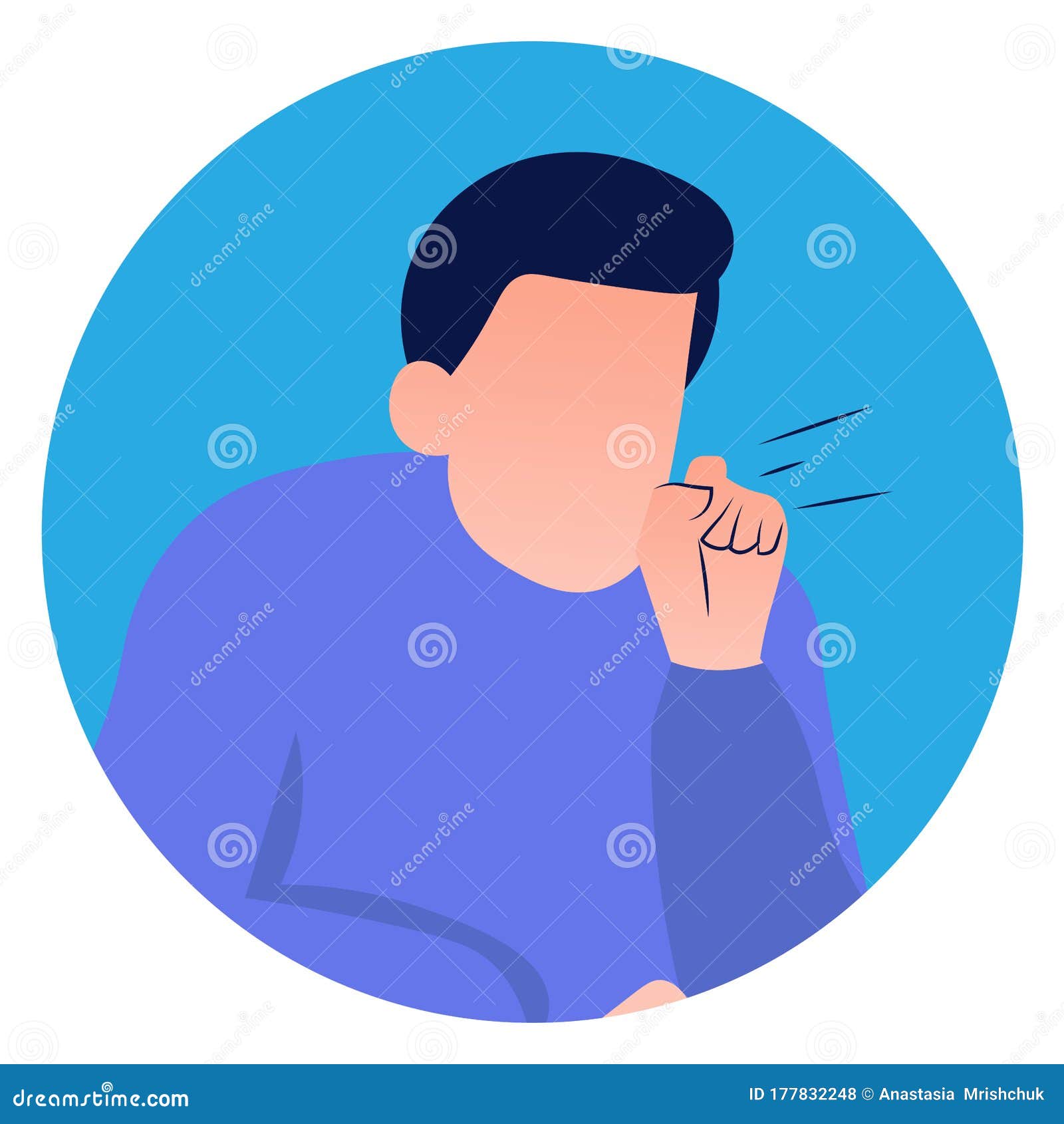 Ill Man Icon on a White Background. Vector Illustration Stock ...