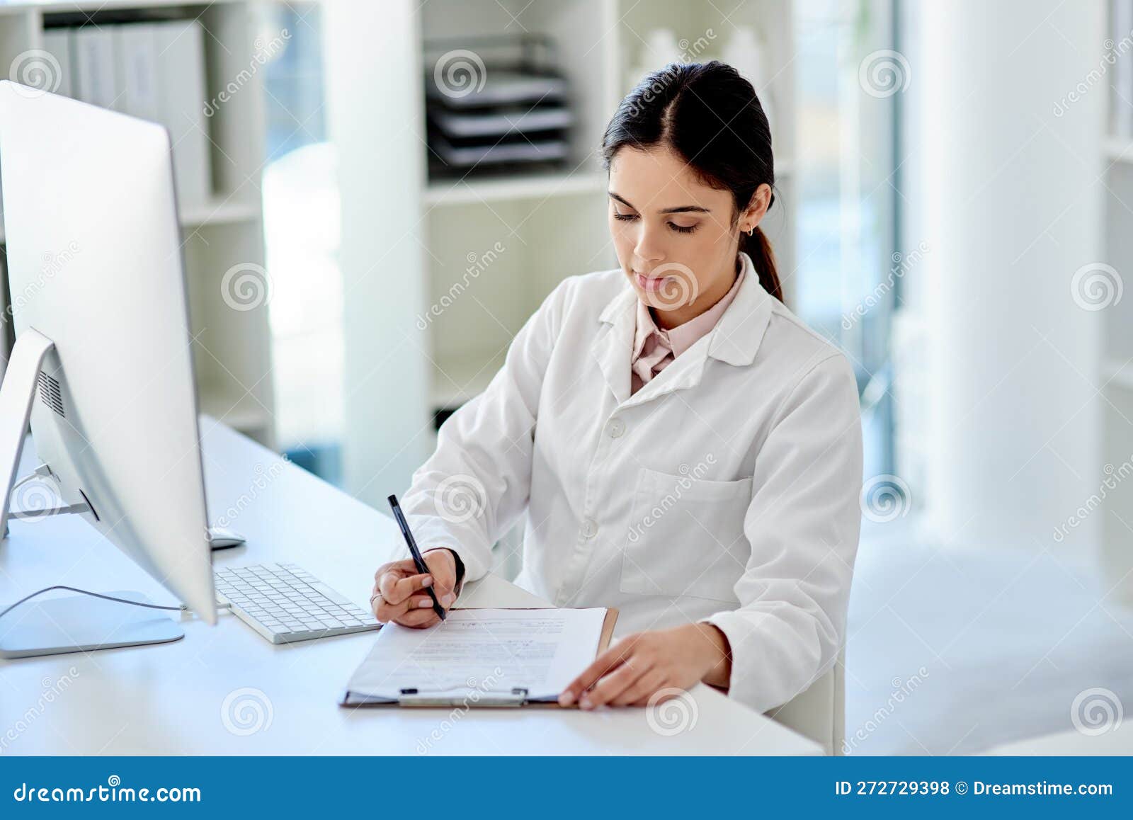 Ill Note that Down and Do Some More Research. Closeup Shot of an ...