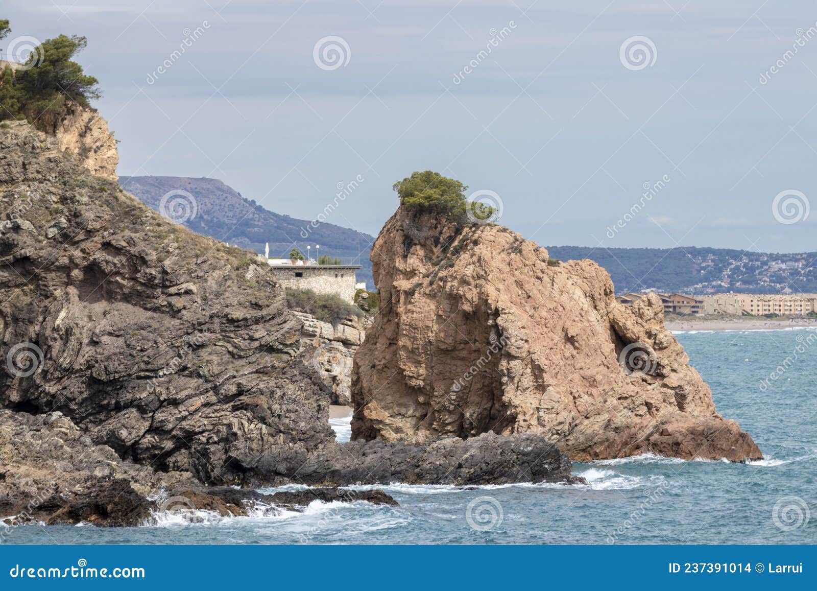 Beach in the Town of Begur on the Spanish Costa Brava Stock Photo ...