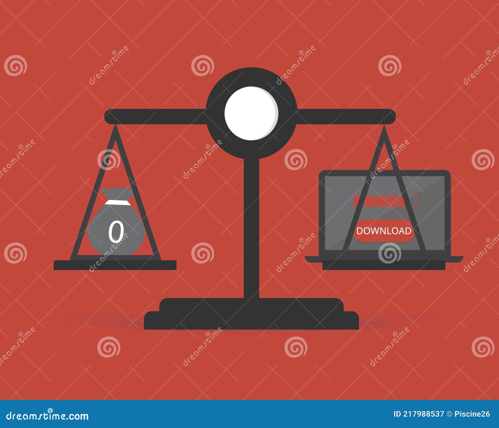 Illegal Download without Paying for the License or Copyright Stock ...