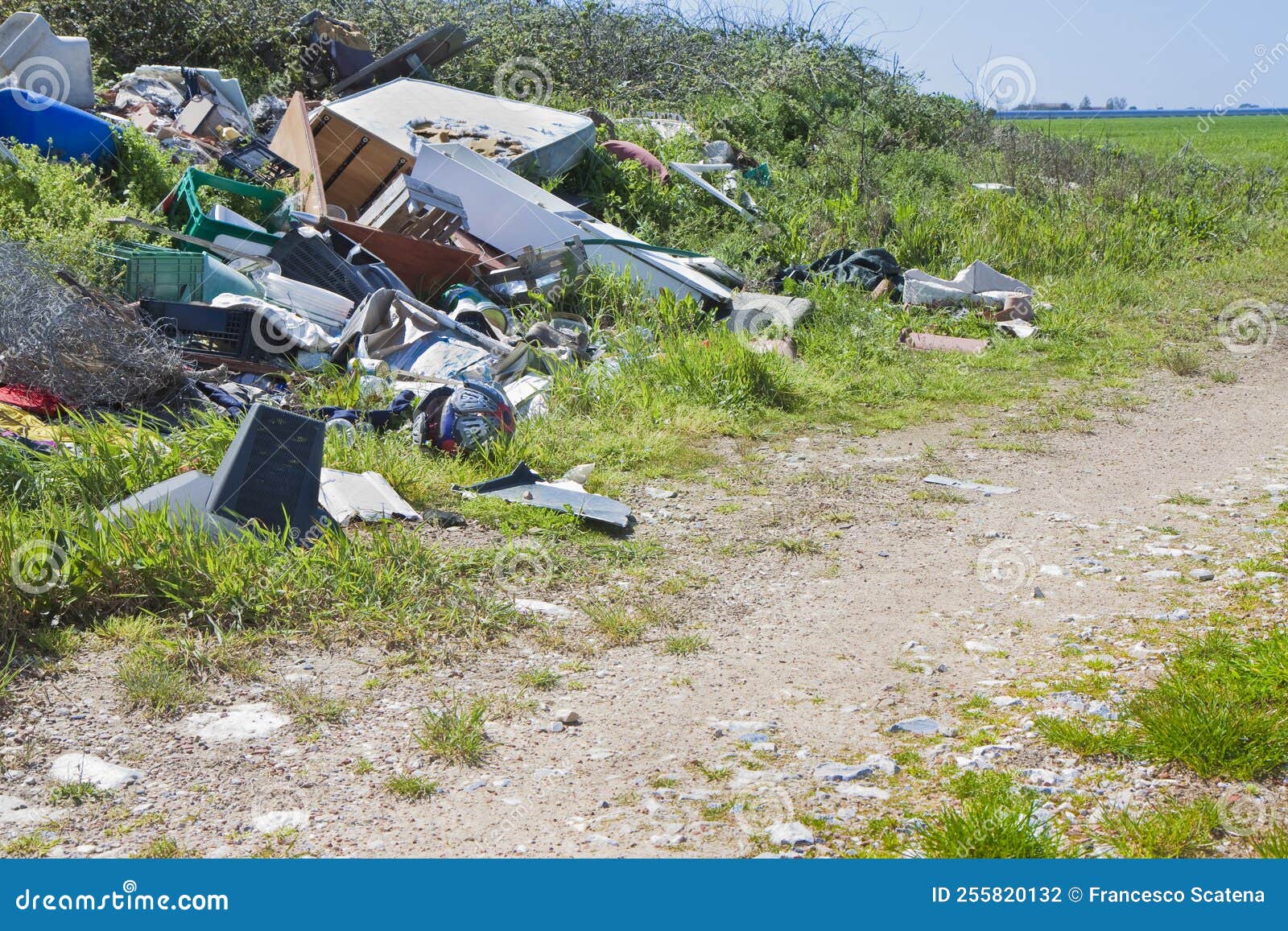 Illegal Dumping with Bottles, Boxes and Plastic Bags Abandoned in ...