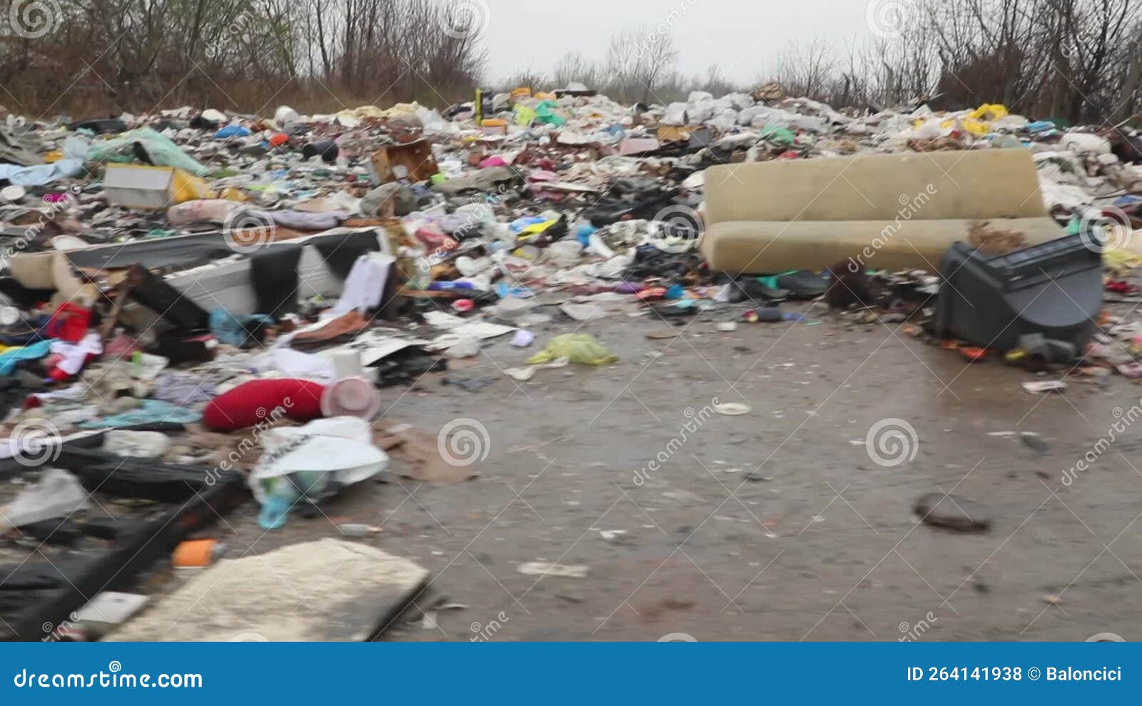Illegal dumping site stock footage. Video of serbia - 264141938
