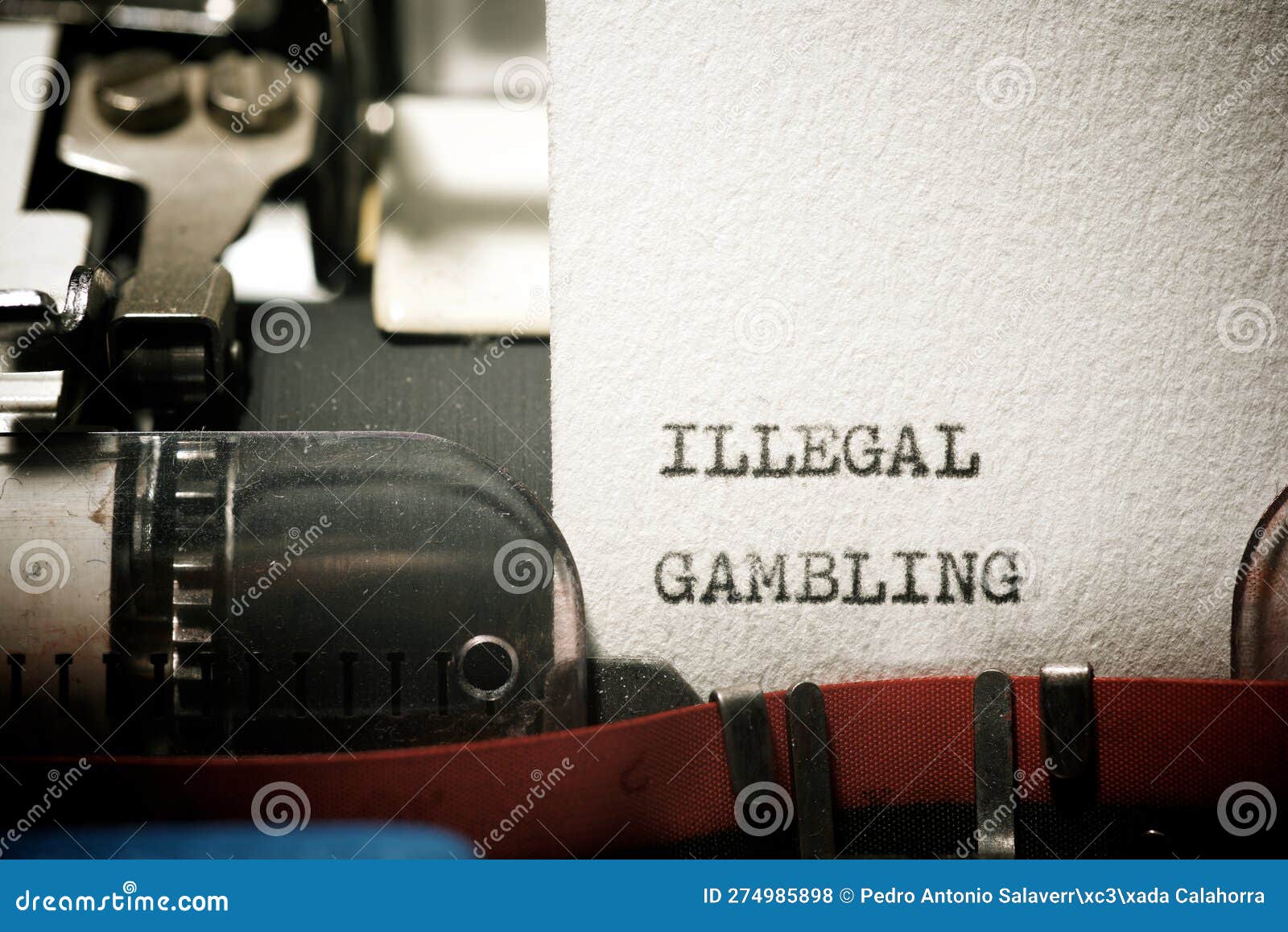 Illegal gambling text stock photo. Image of sentence - 274985898