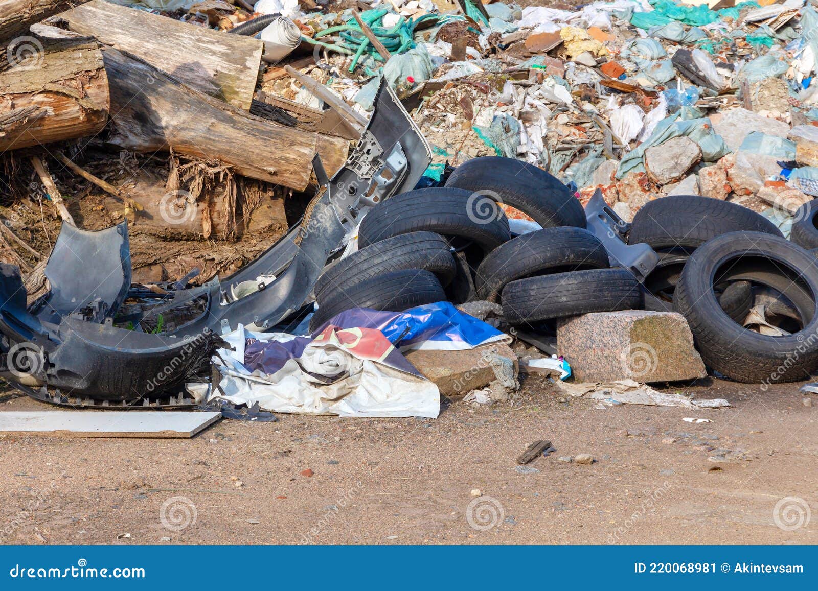 Illegal garbage dump stock image. Image of conservation - 220068981