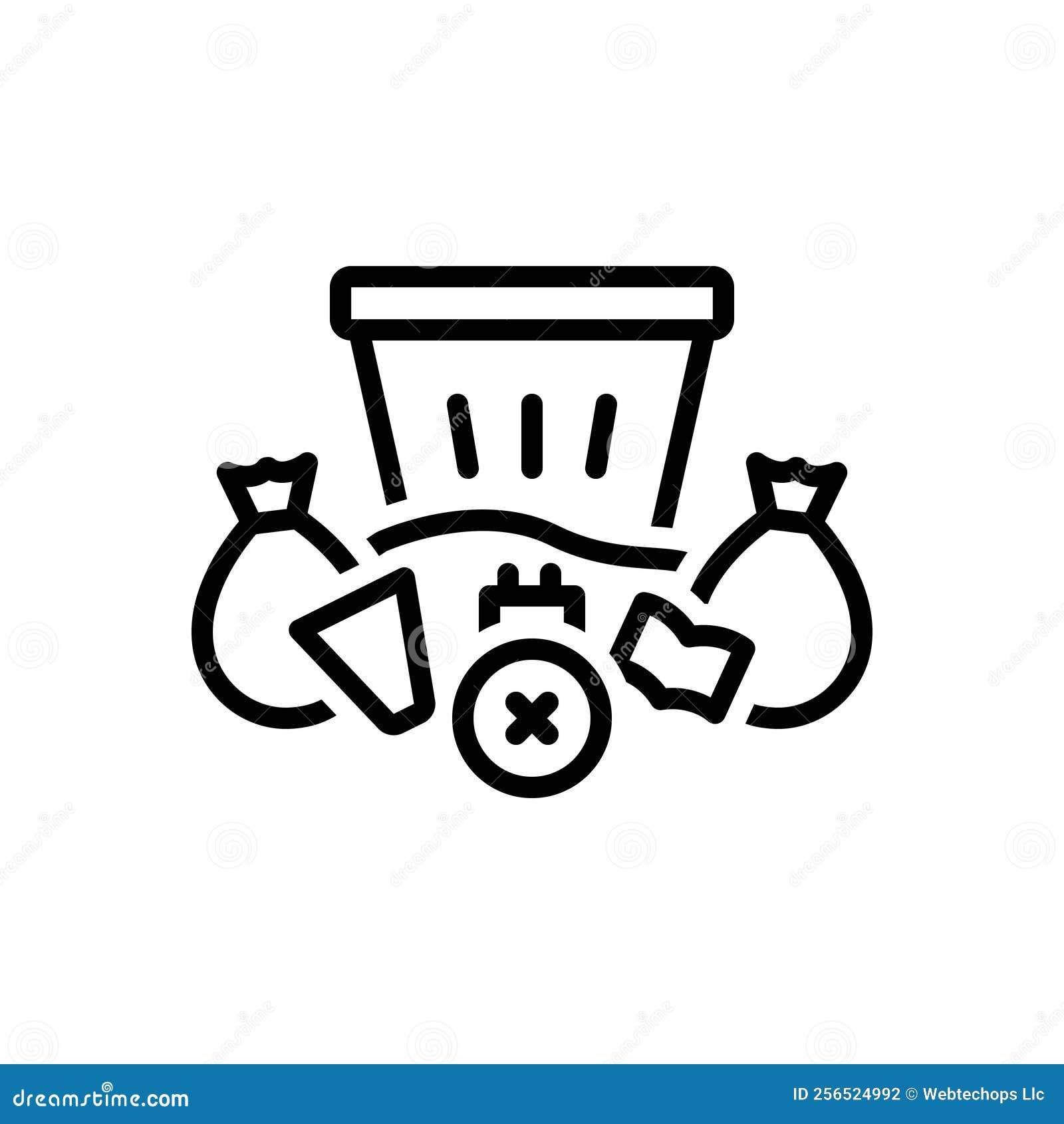 Black Line Icon for Illegal, Unlawful and Wrongful Stock Vector ...