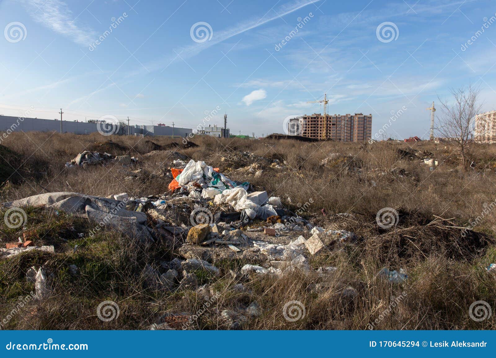 Illegal Landfill in Nature. Construction and Household Garbage in an ...