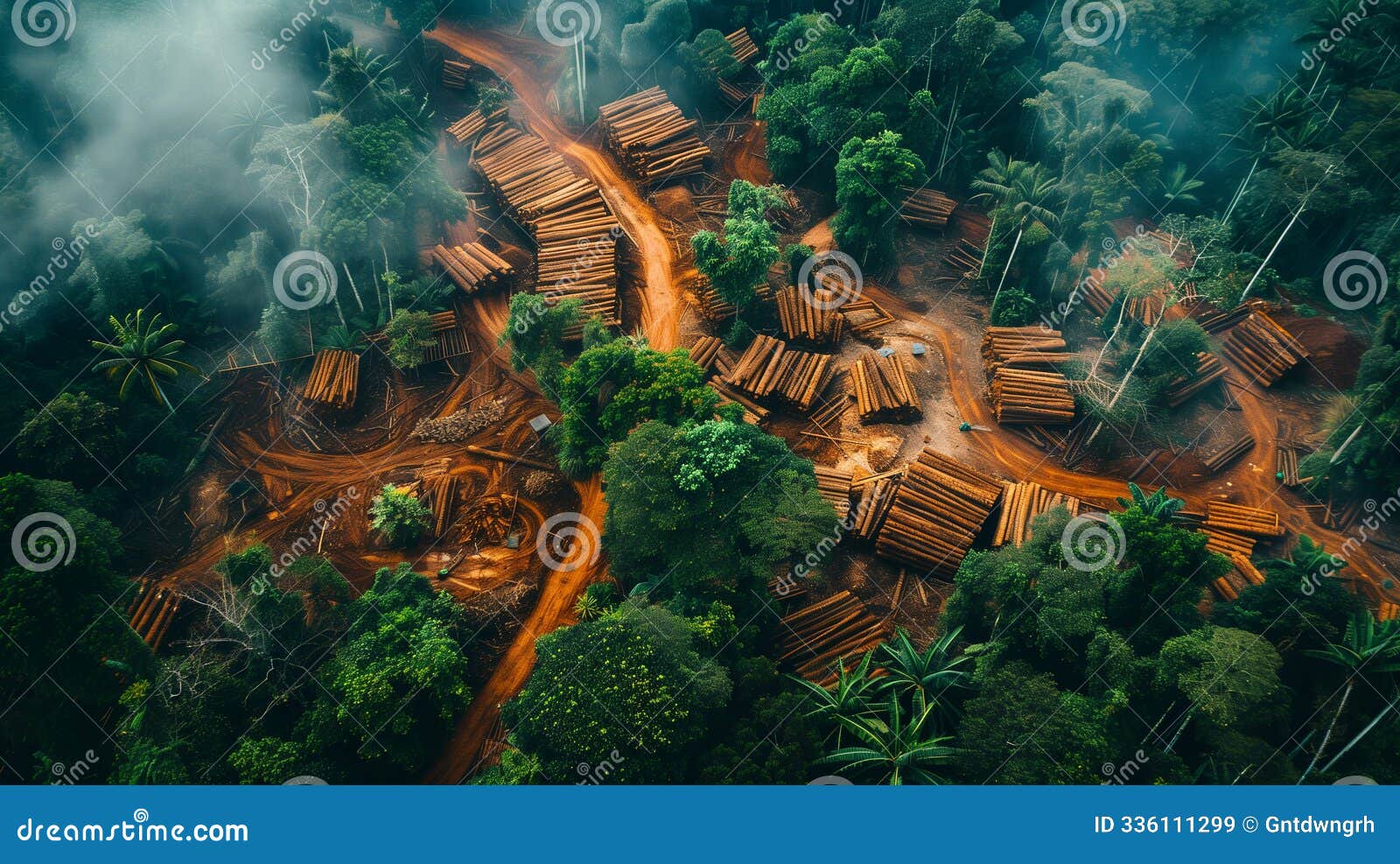 Logging Devastation Forest Clearing Leads To Soil Erosion And Habitat ...