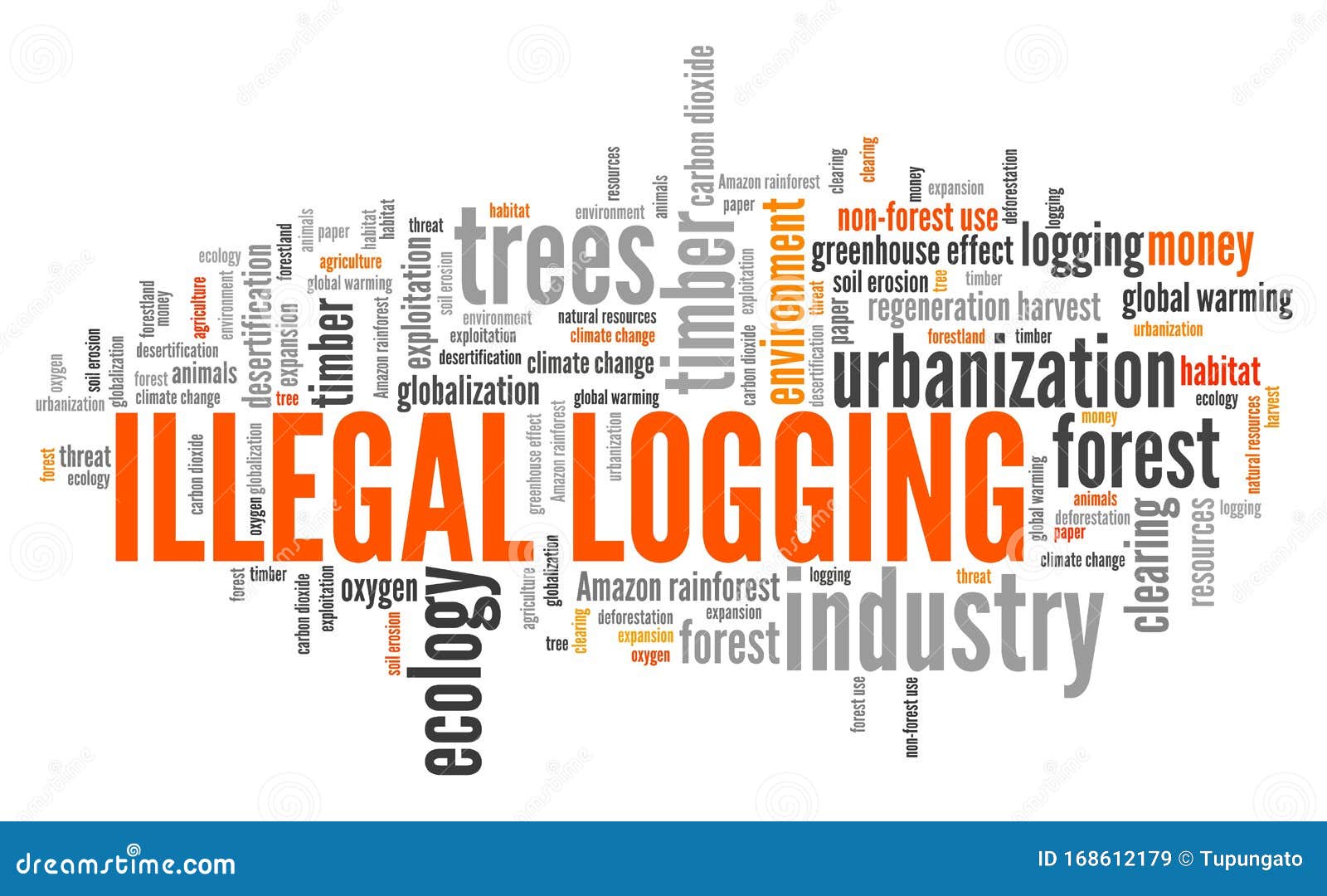 Illegal logging stock illustration. Illustration of cloud - 168612179