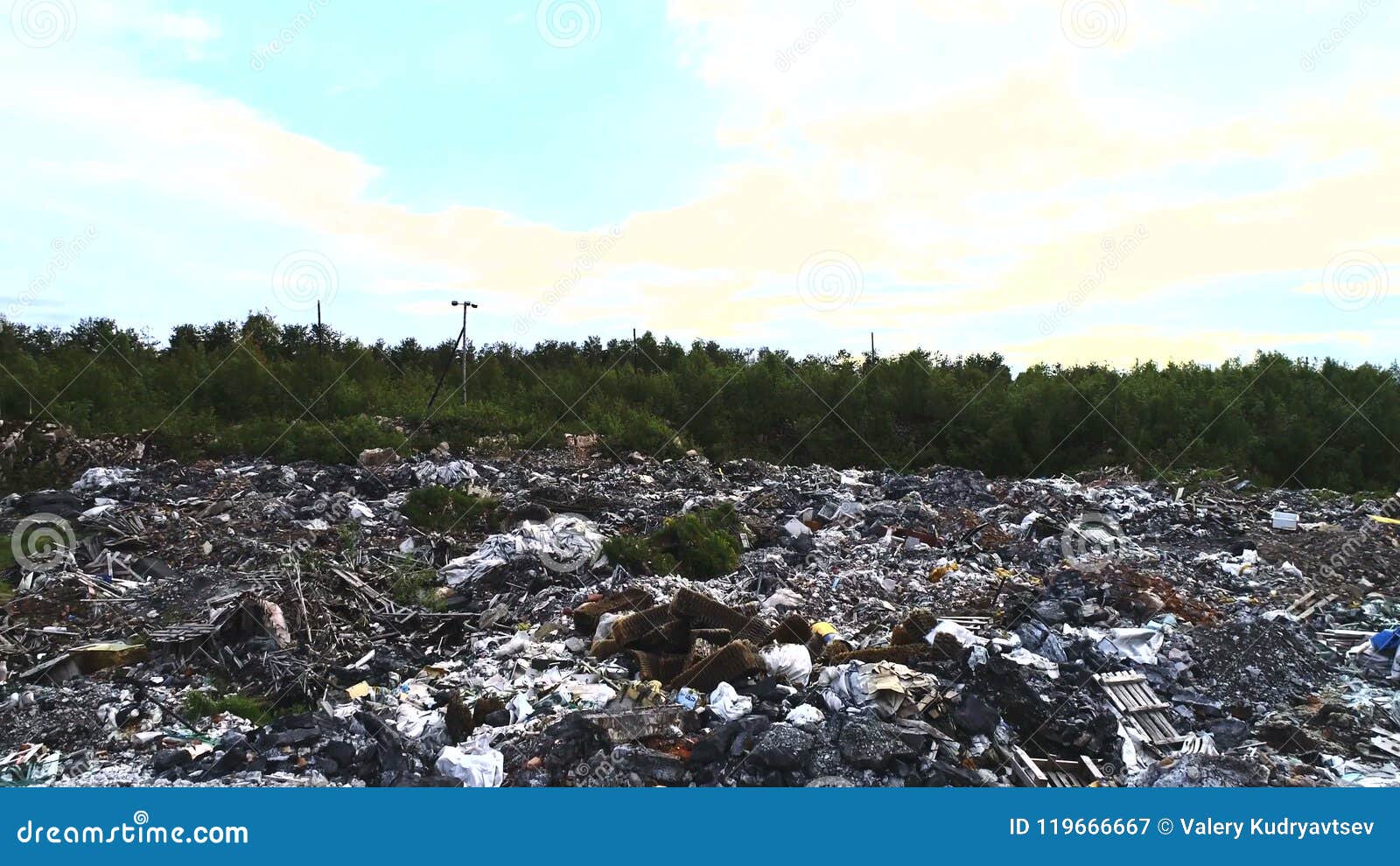 Illegal Outdoor Garbage Dump Aerial View Stock Video - Video of waste ...