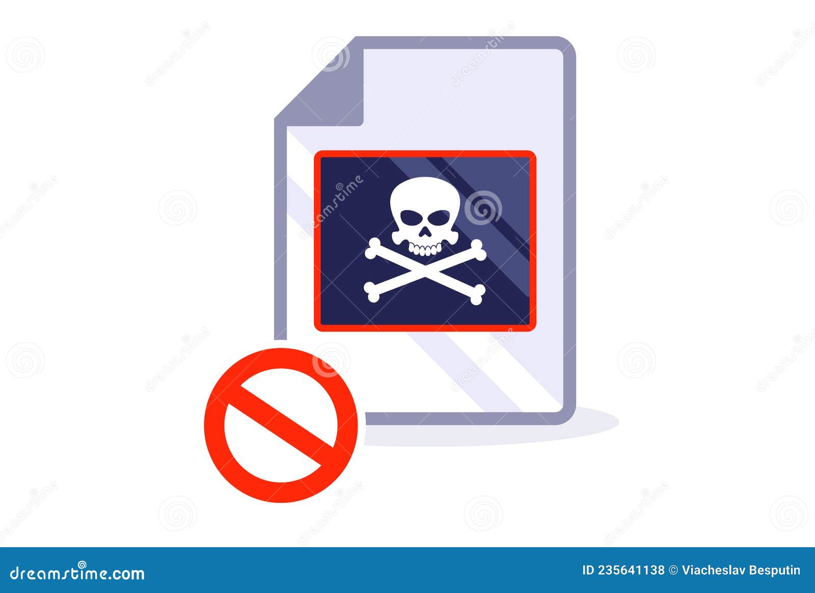 Pirated Content. Labeled Yellow Warning Tapes. Translation Text ...