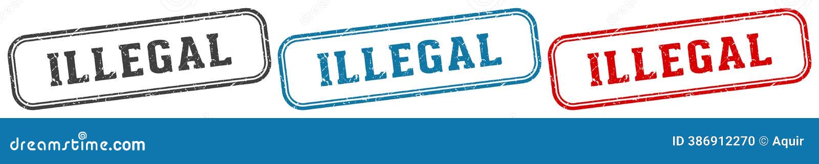 Illegal Stamp Vector Illustration | CartoonDealer.com #136960672