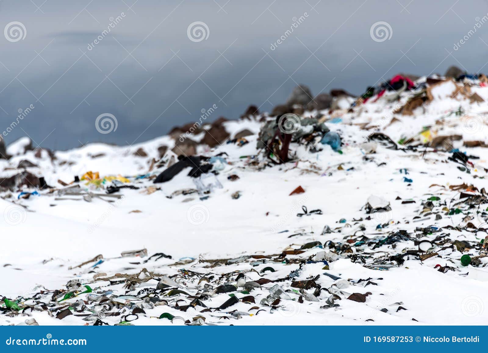 Illegal Trash Dump in the Arctic Snow Polluting the Pristine ...