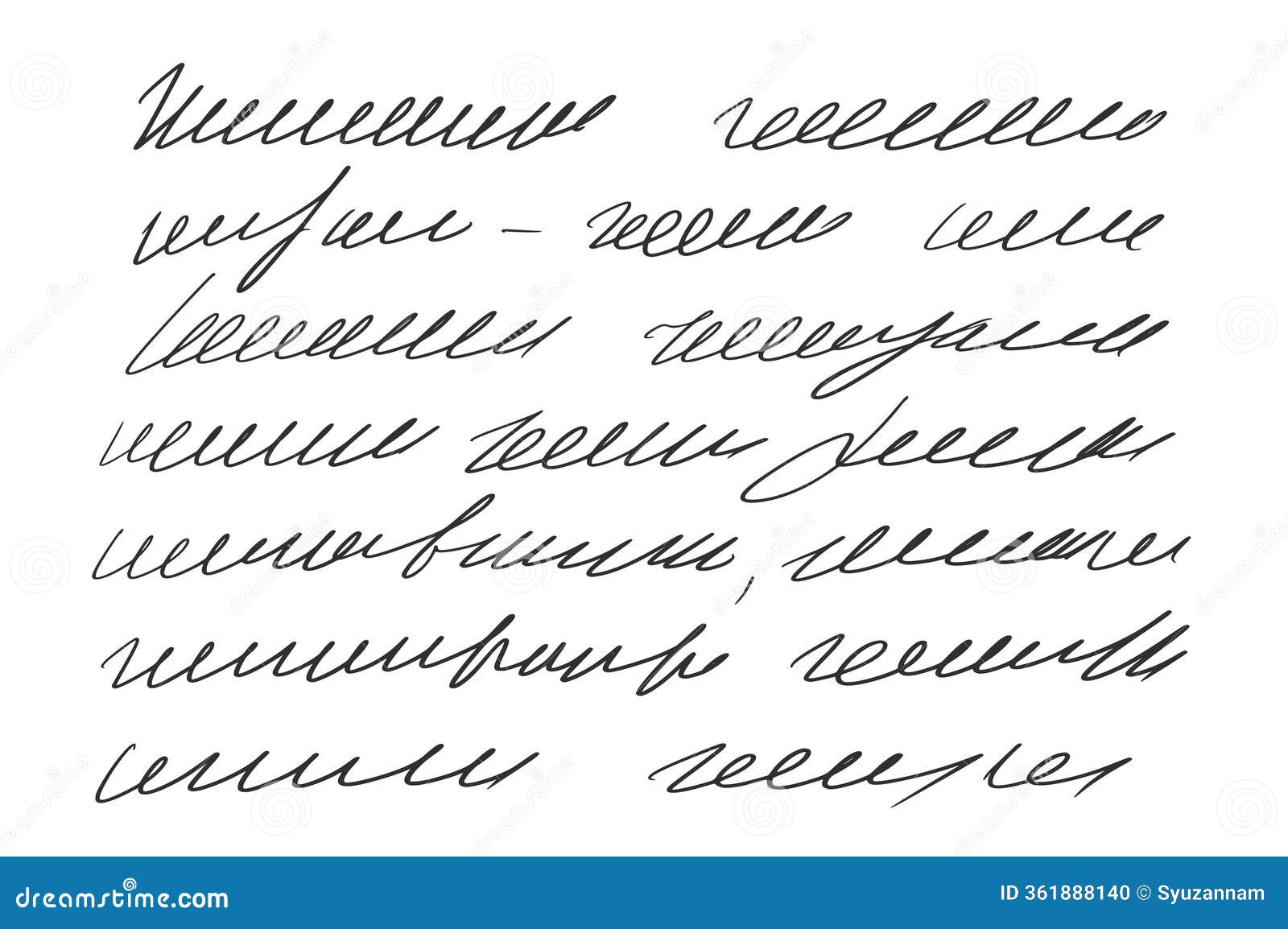 Handwritten Scribble Ink Letter On Paper. Freehand Text Note ...