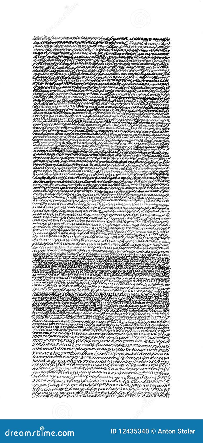 Illegible script texture stock photo. Image of literature - 12435340
