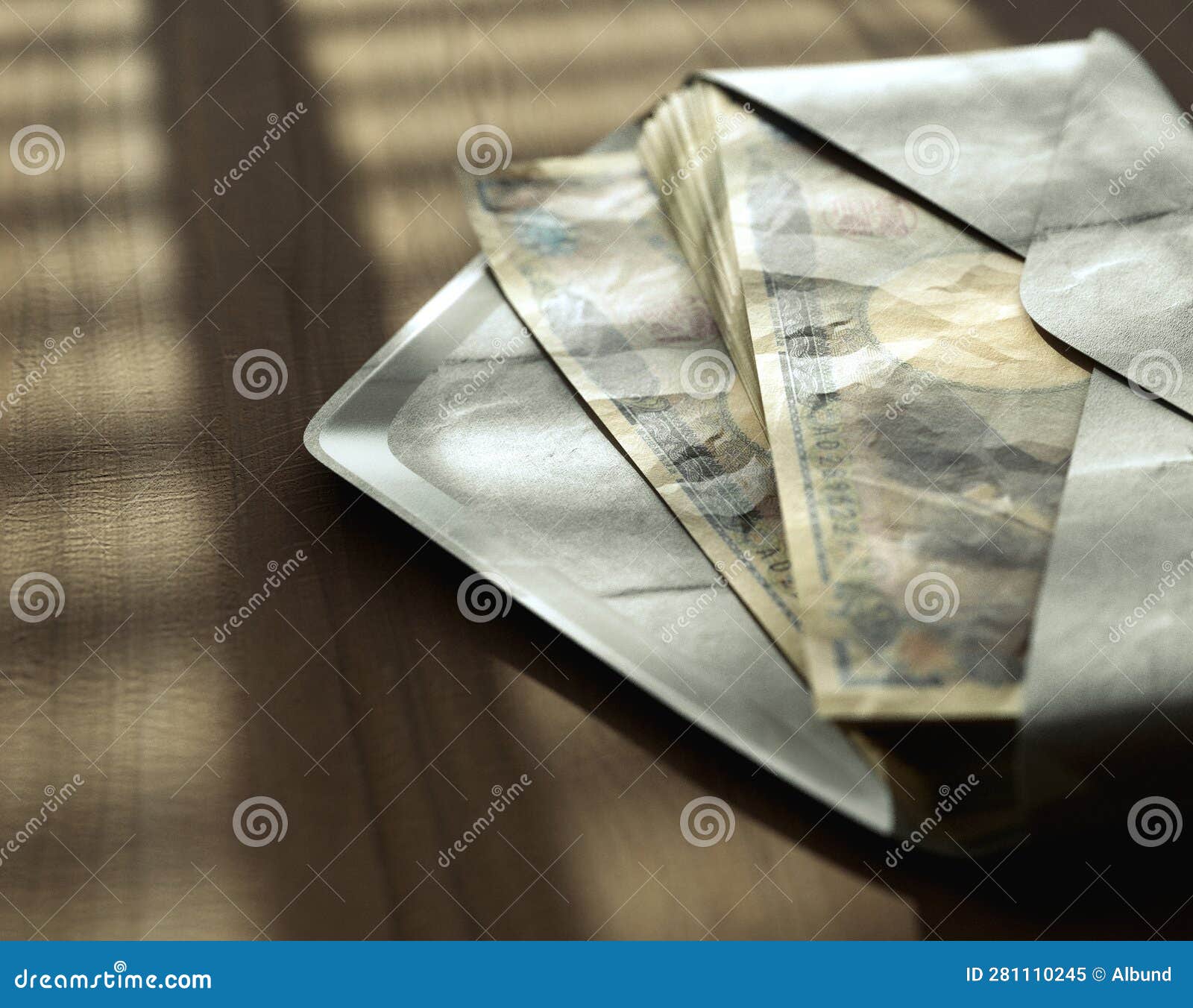 Illicit Yen Banknotes in Envelope Stock Illustration - Illustration of ...
