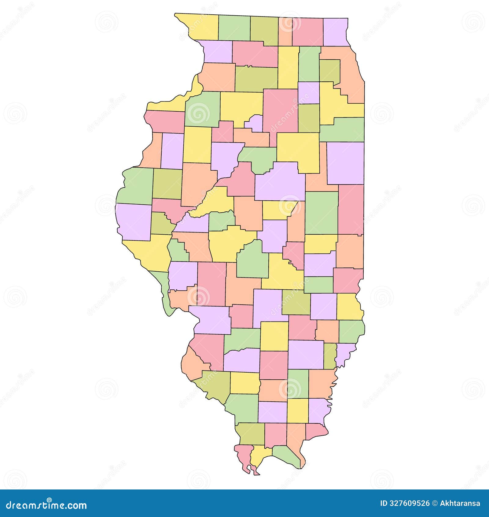 Illinois Counties Vector Map Stock Photography | CartoonDealer.com ...