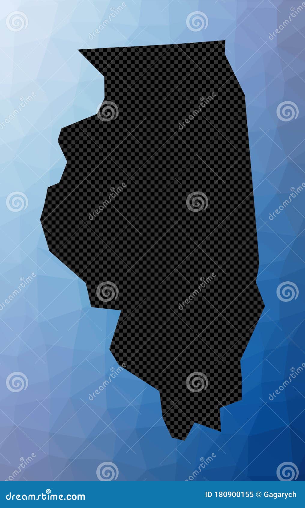 Illinois geometric map. stock vector. Illustration of creative - 180900155