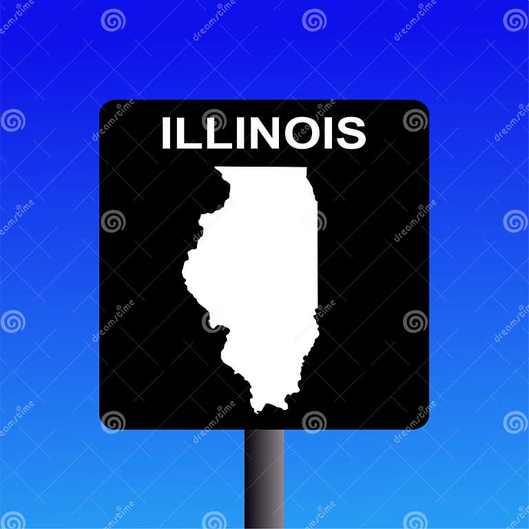 Illinois highway sign stock vector. Illustration of state - 3348722