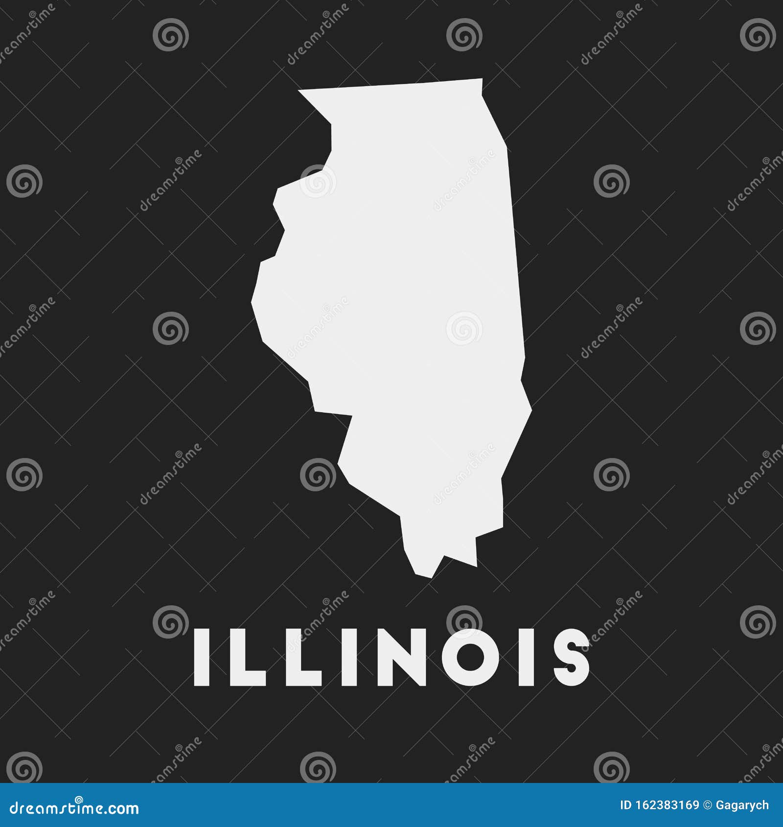 Illinois icon. stock vector. Illustration of landmark - 162383169