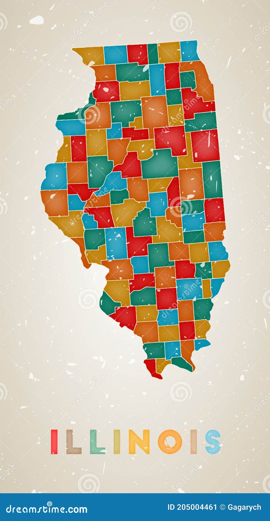 Illinois map. stock vector. Illustration of illinois - 205004461