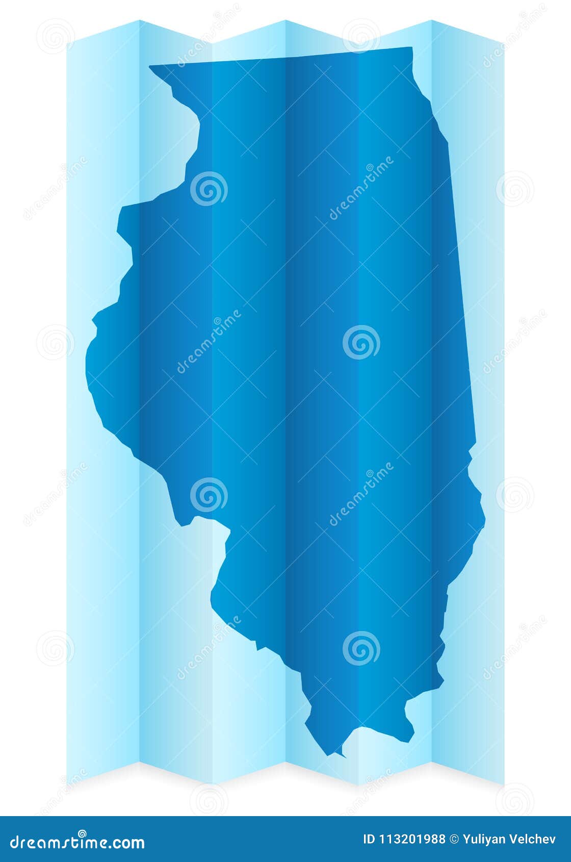 Illinois map stock vector. Illustration of vector, cartography - 113201988