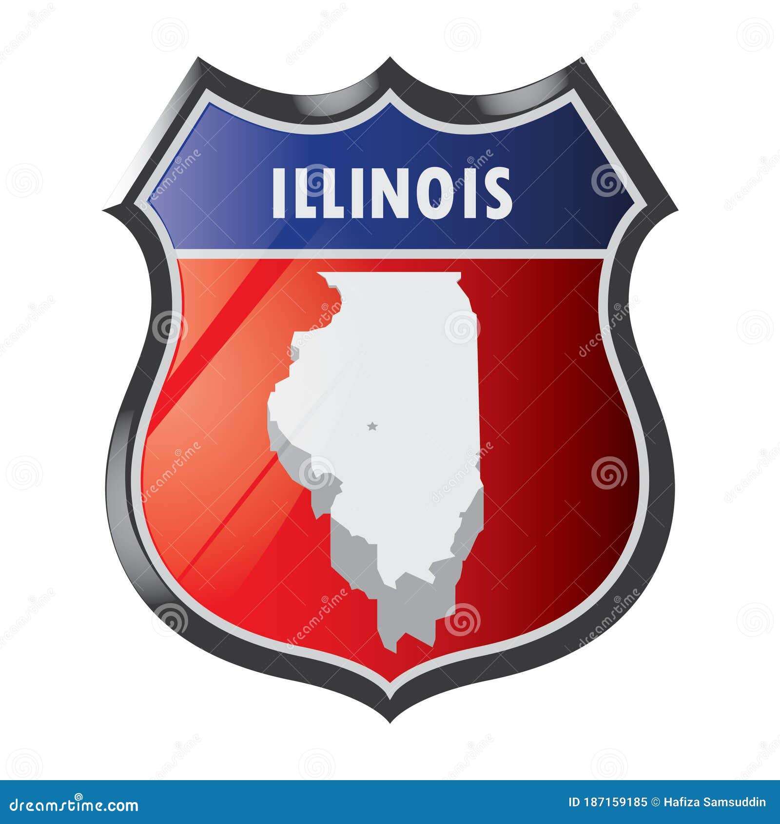 Illinois State. Vector Illustration Decorative Design Stock Vector ...