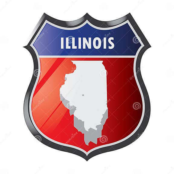 Illinois State. Vector Illustration Decorative Design Stock Vector ...