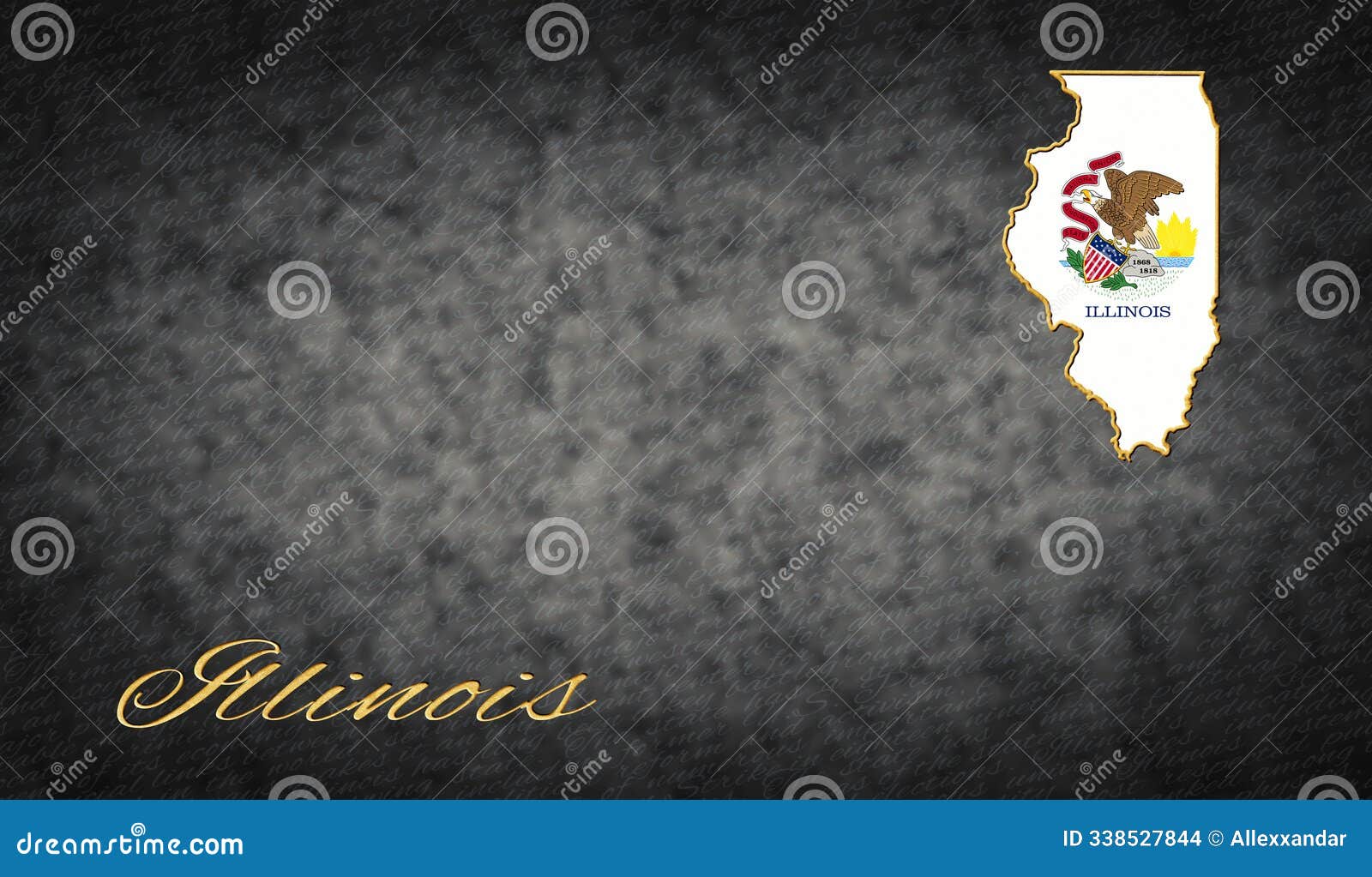 Illinois Symbols, Map of Illinois Stock Photo - Image of states, river ...