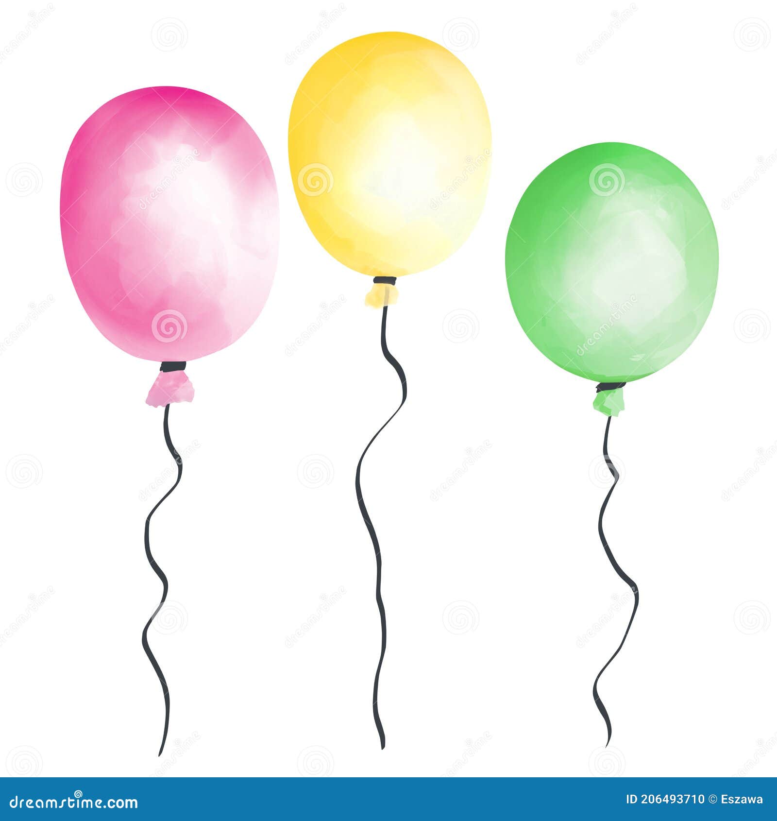 Illistration. Carnaval Baloons with Clipping Path Stock Illustration ...