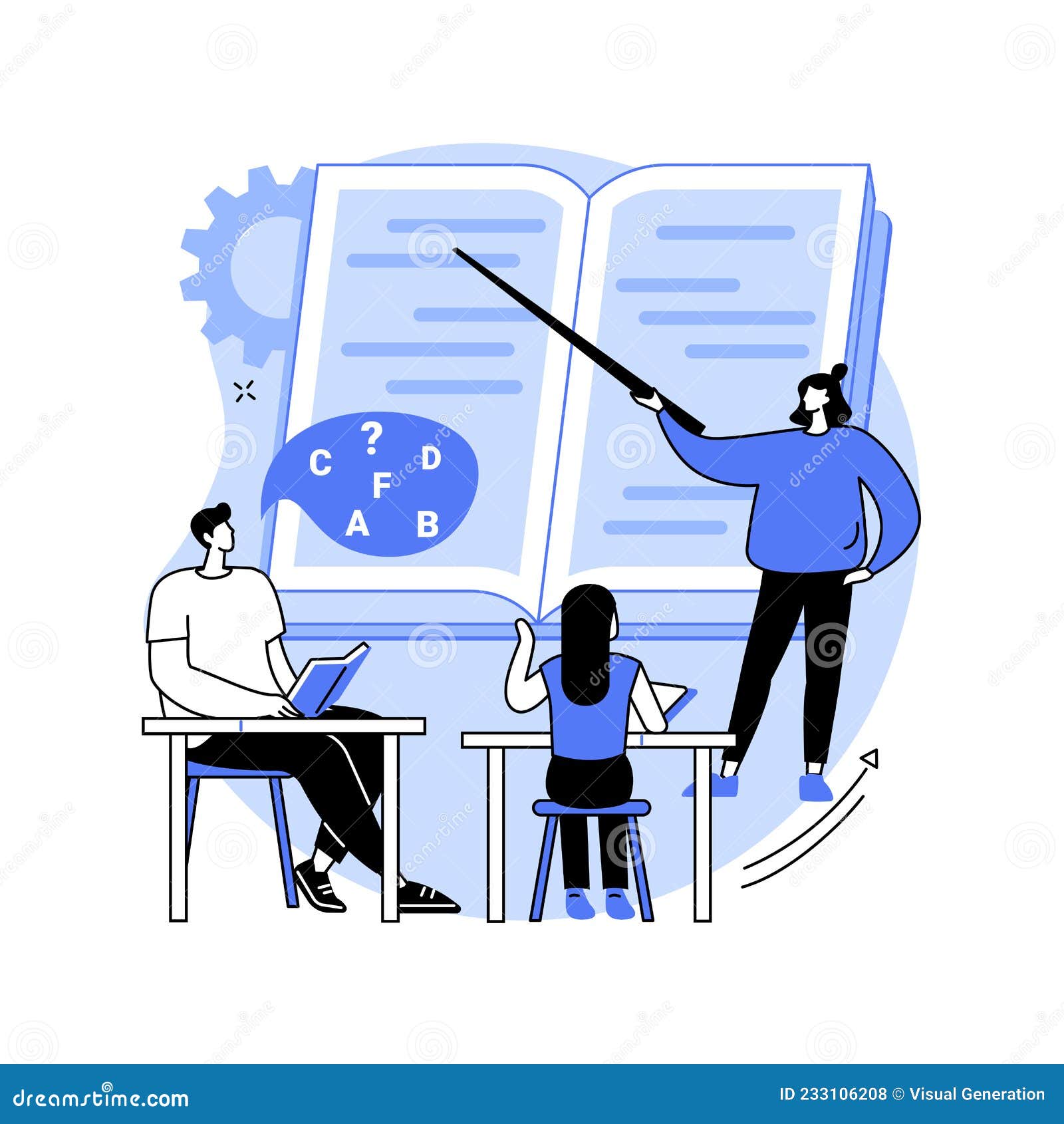 Illiteracy Abstract Concept Vector Illustration. Stock Vector ...