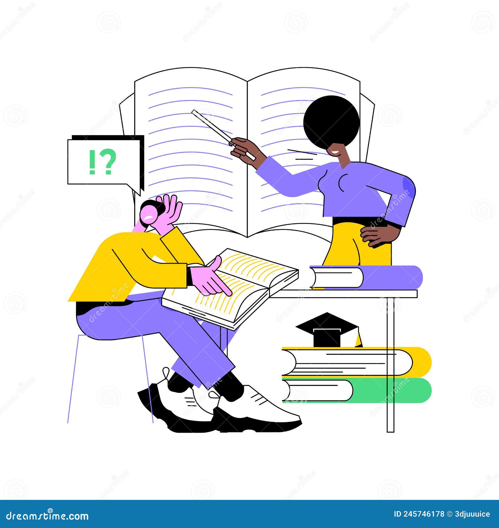 Illiteracy Abstract Concept Vector Illustration. Stock Vector ...