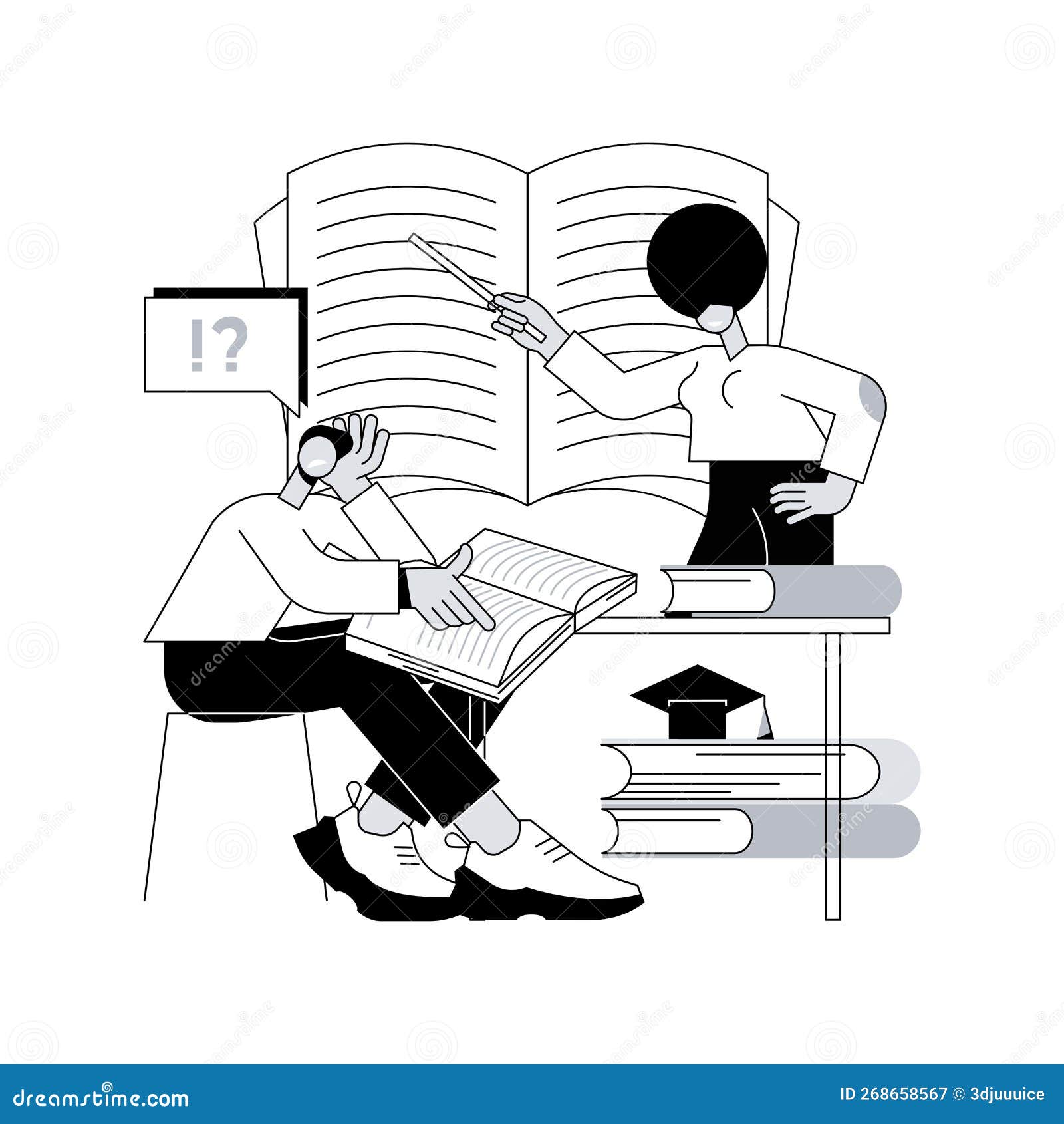 Illiteracy Abstract Concept Vector Illustration. Stock Vector ...