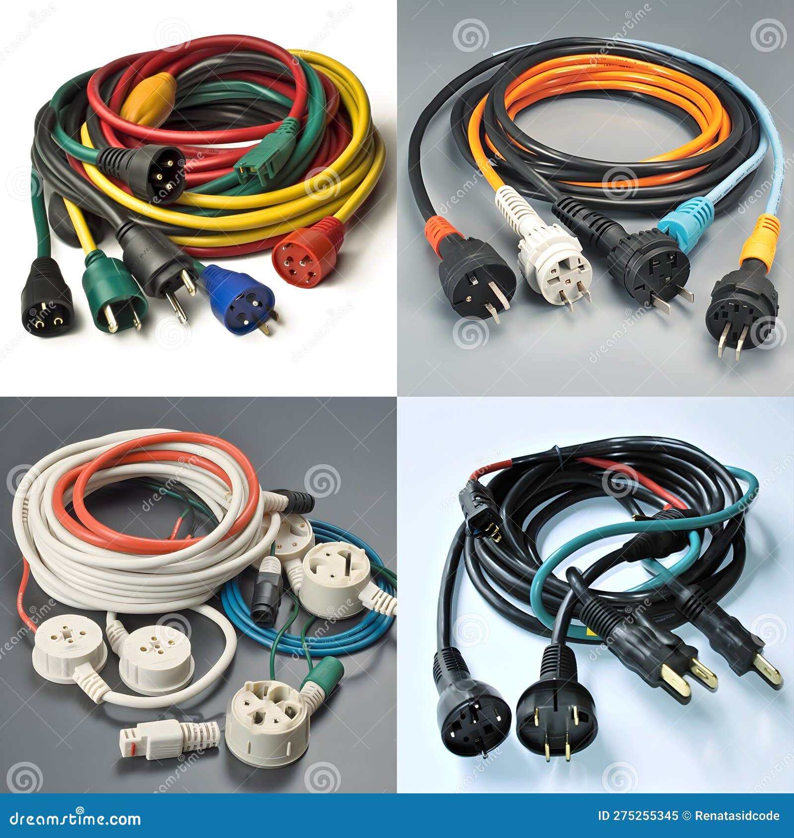 Four Usb Cables Will Connect Two Pieces Of Puzzle Royalty-Free Stock ...