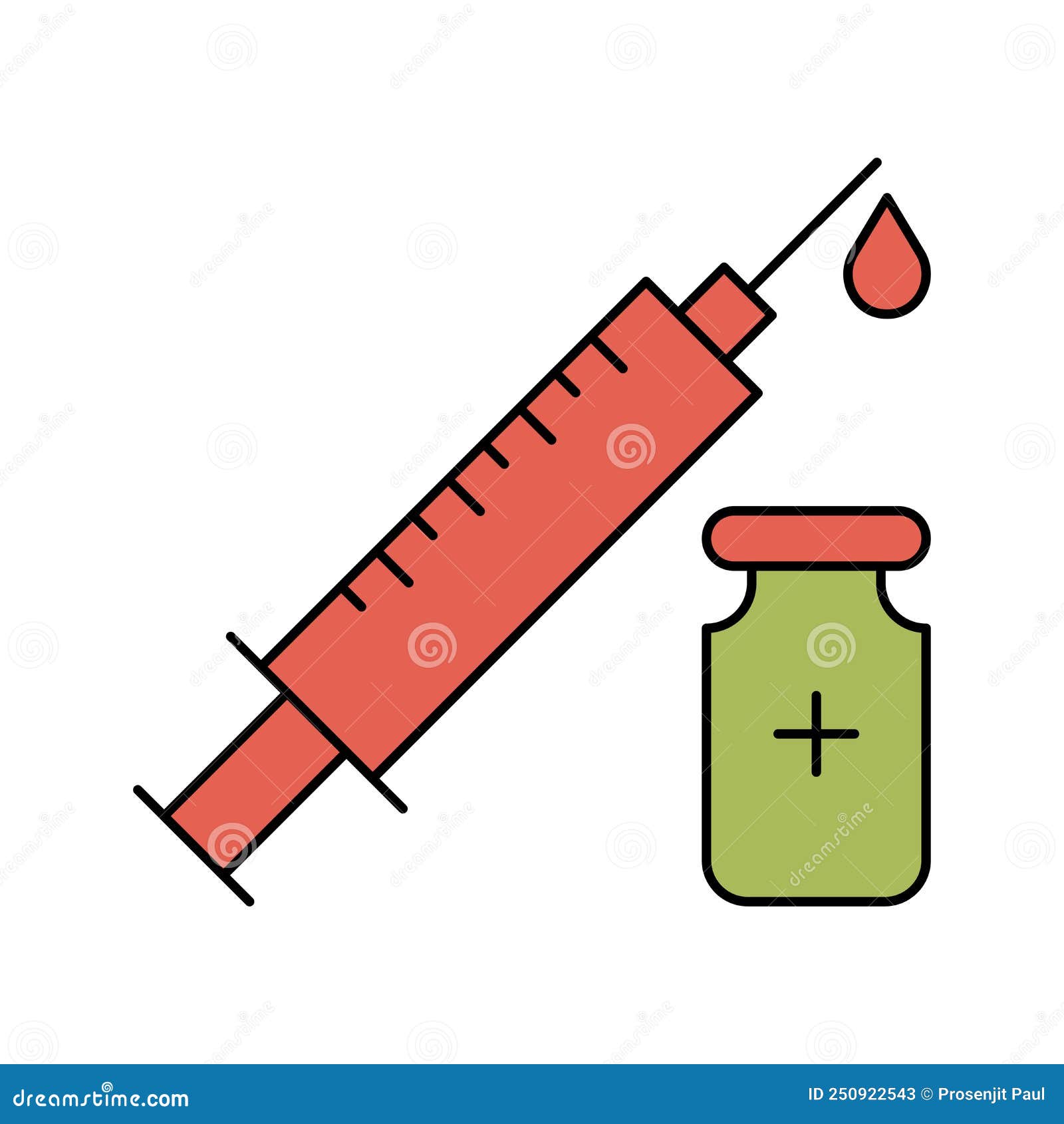 Illness Medicine and Injection Icon Stock Vector - Illustration of ...