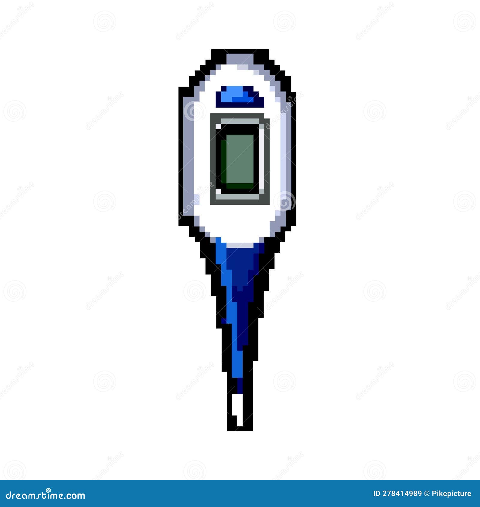 Illness Thermometer Game Pixel Art Vector Illustration Stock Vector ...