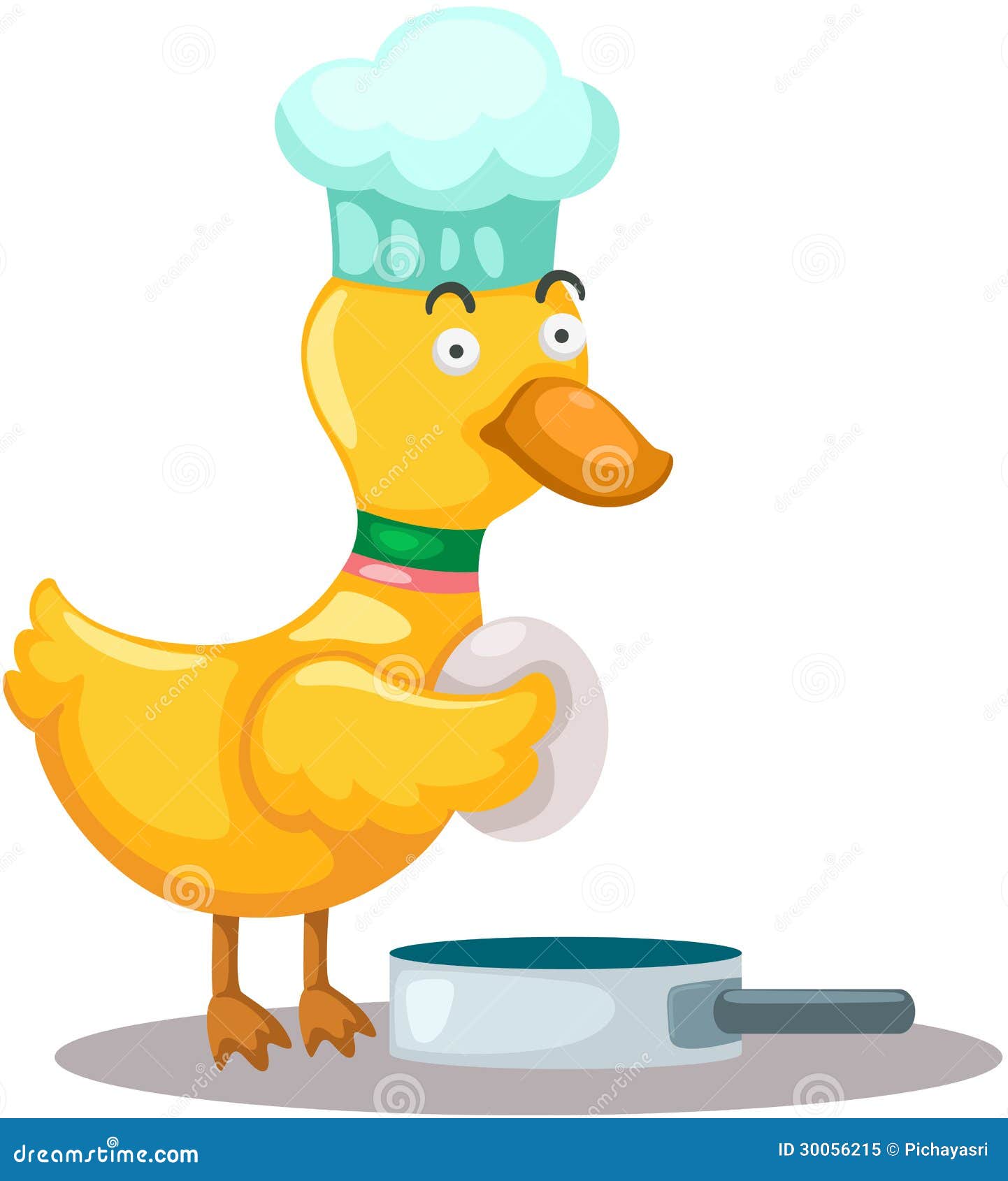 Cartoon duck cooking stock vector. Illustration of chef - 30056215