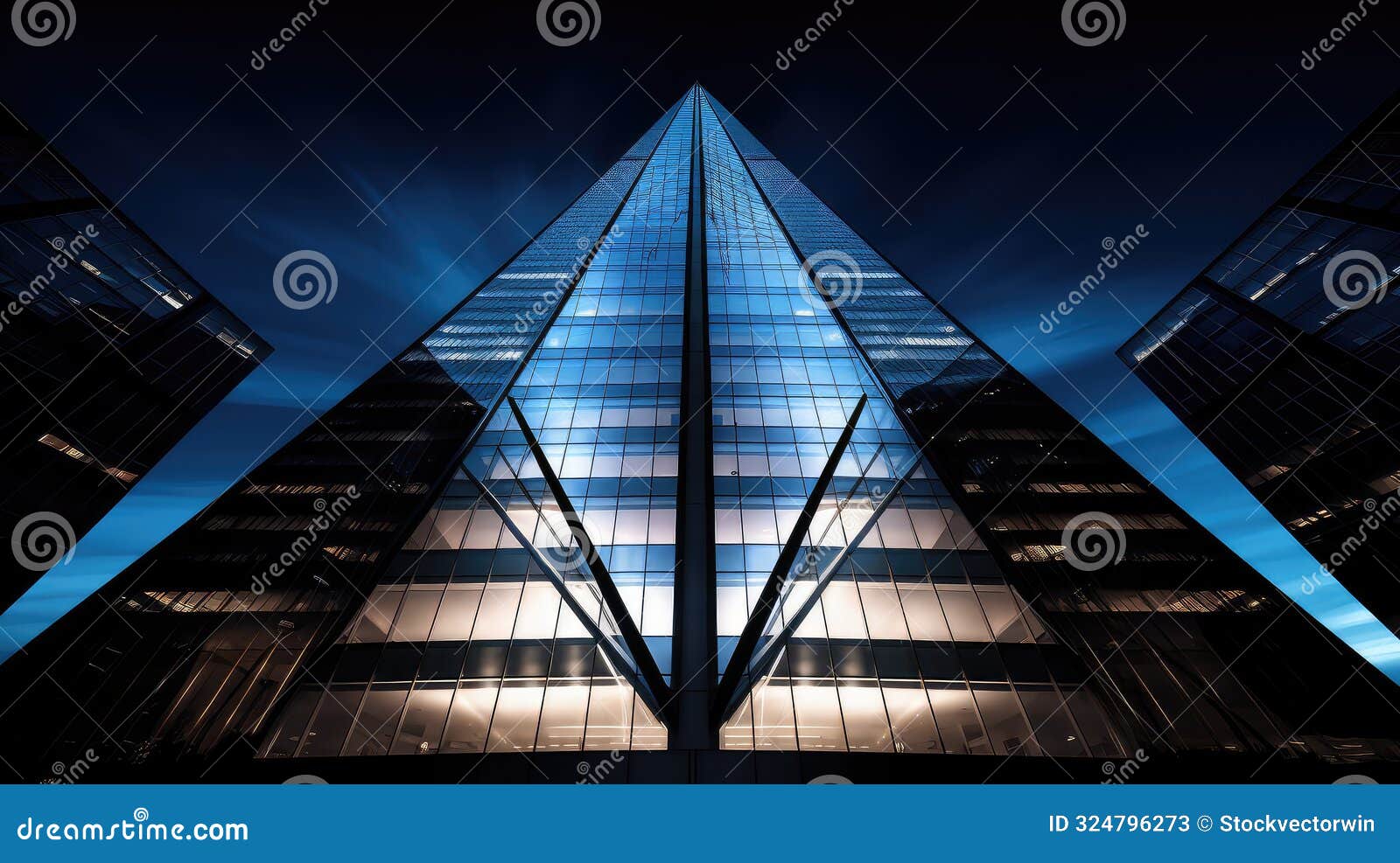 Illuminated Architecture Light Stock Illustration - Illustration of ...