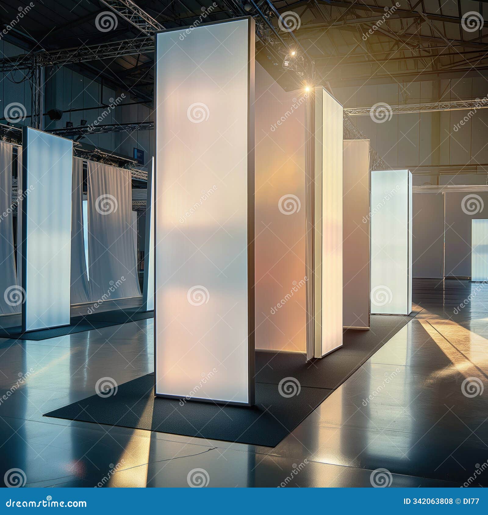 Illuminated Art Installation with Modern Architectural Panels in ...