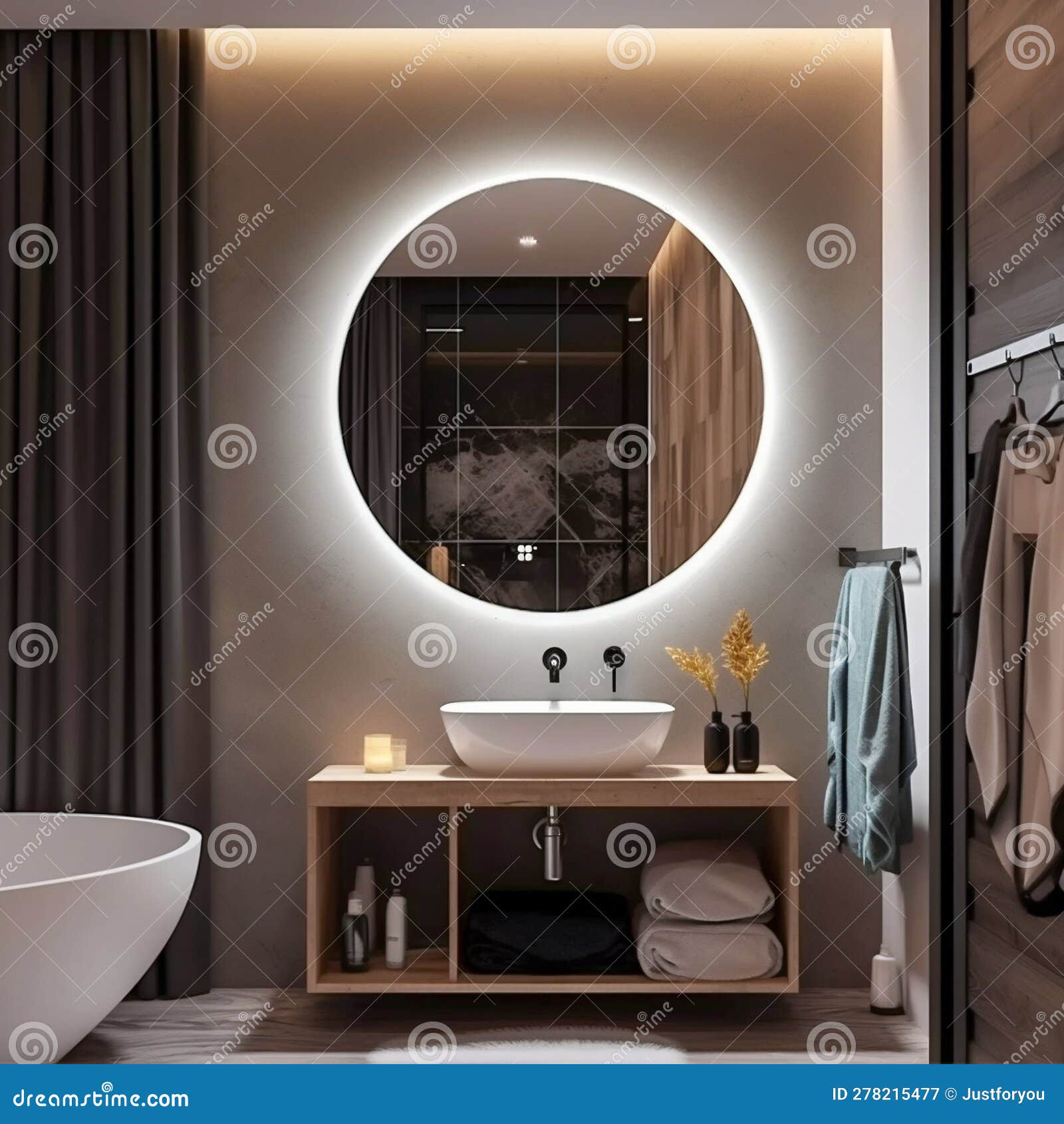 Illuminated Bathroom Mirror with LED Front and Back Lighting ...