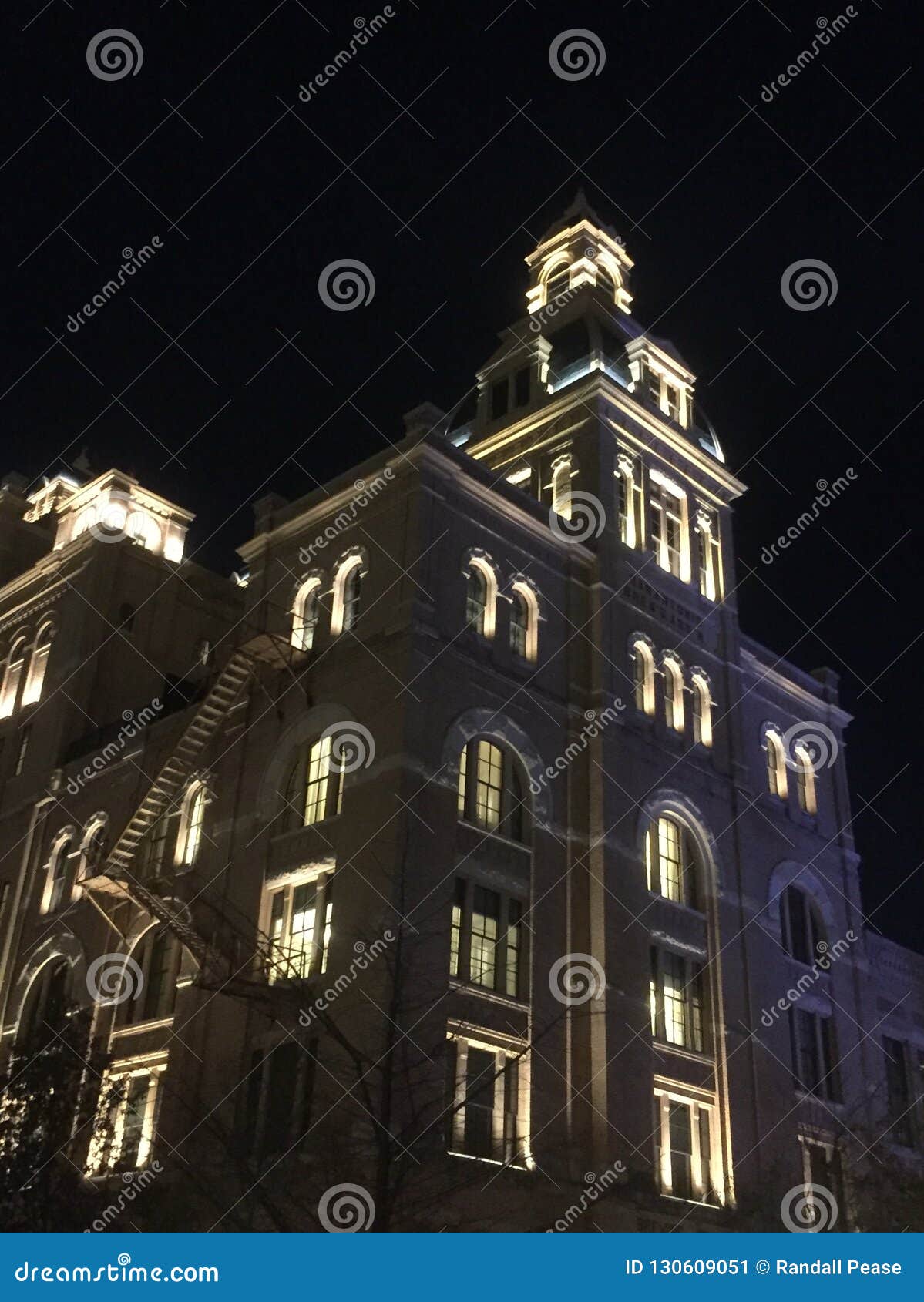 Illuminated building stock image. Image of lighted, lights - 130609051