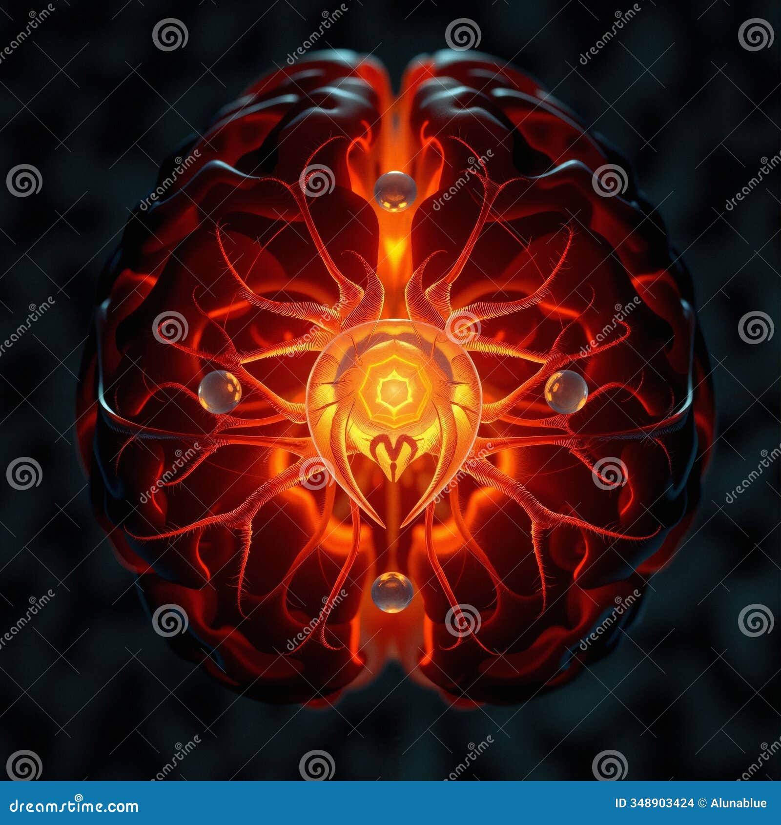 Illuminated Cerebral Pathways Stock Photo - Image of artistic, brain ...