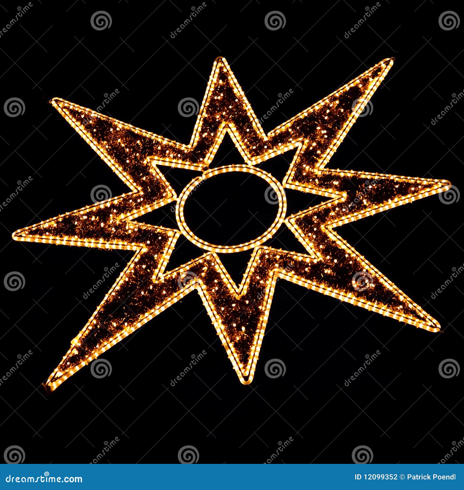 Illuminated Christmas Star Decoration on Black Stock Photo - Image of ...