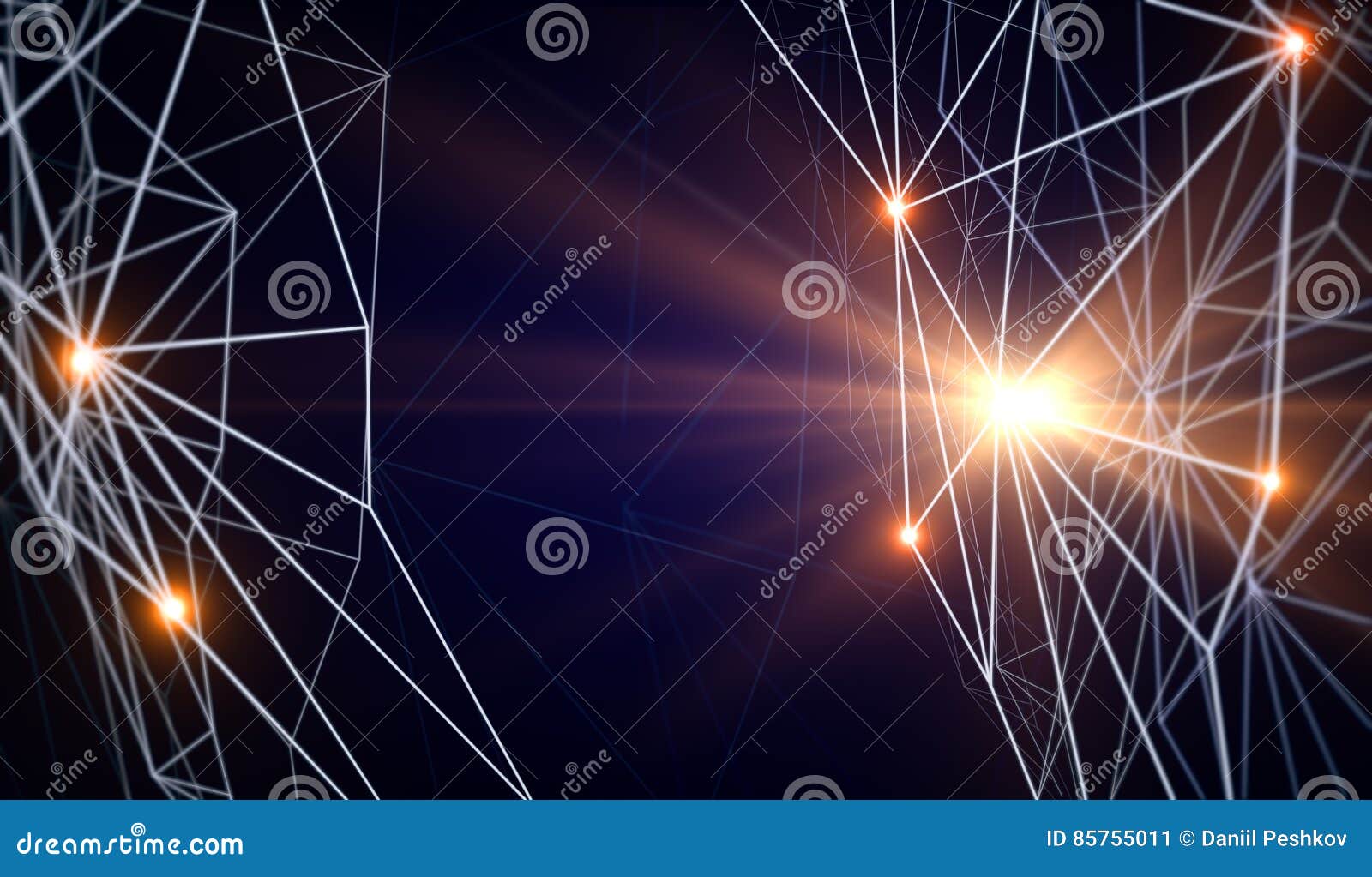 Illuminated connected dots stock illustration. Illustration of ...