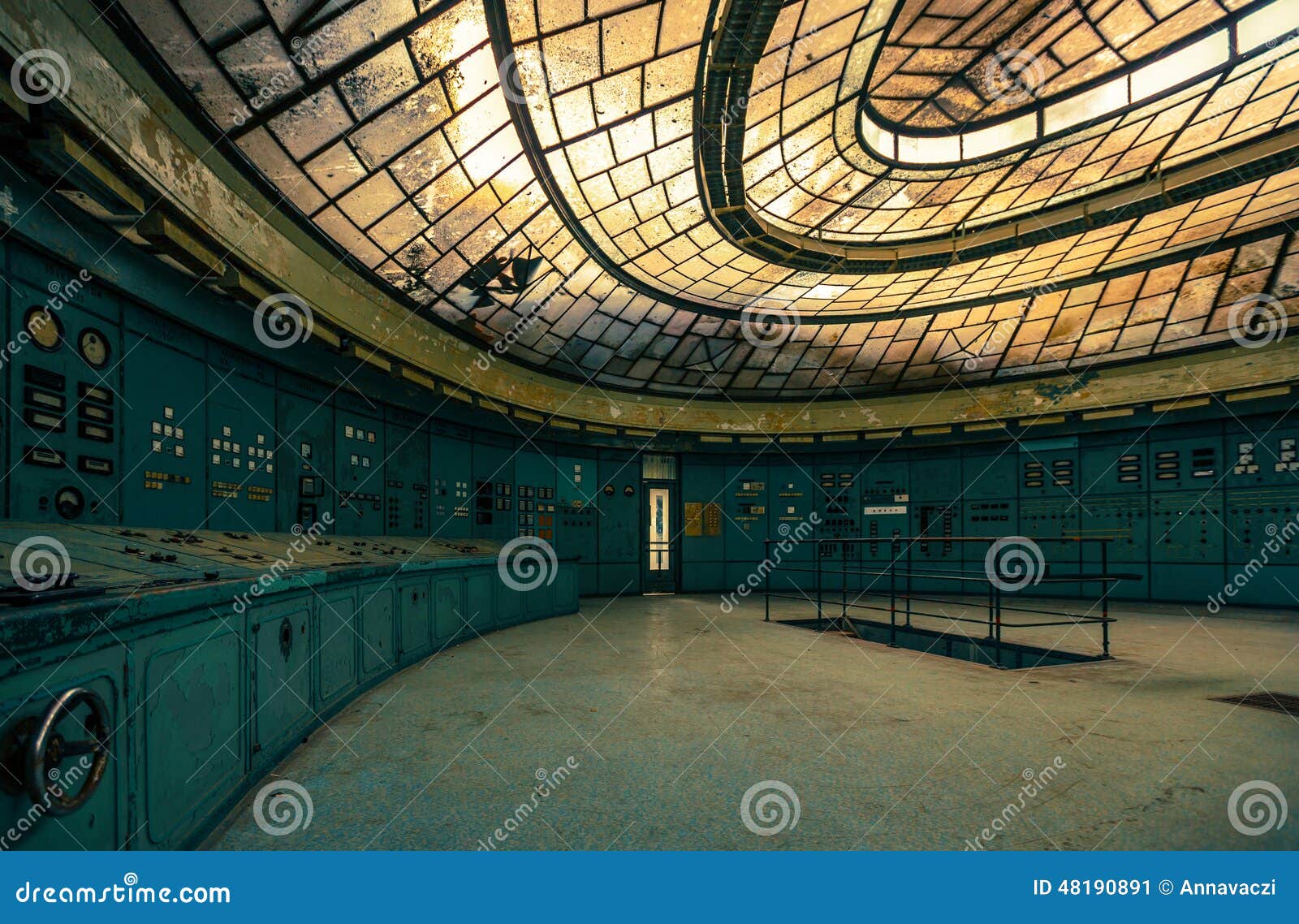 Illuminated control room stock image. Image of creepy - 48190891